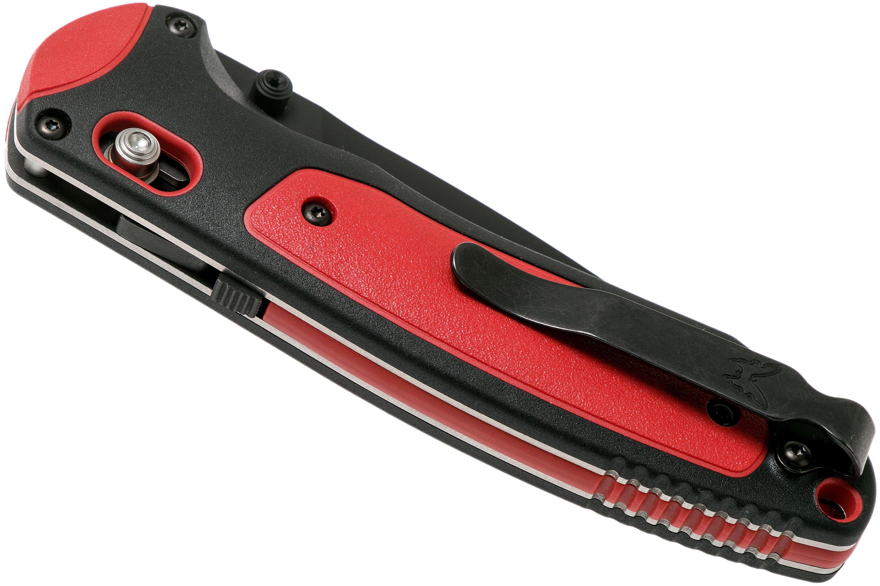 Benchmade 591BK Boost CPM-3V pocket knife, plain edge black blade ...