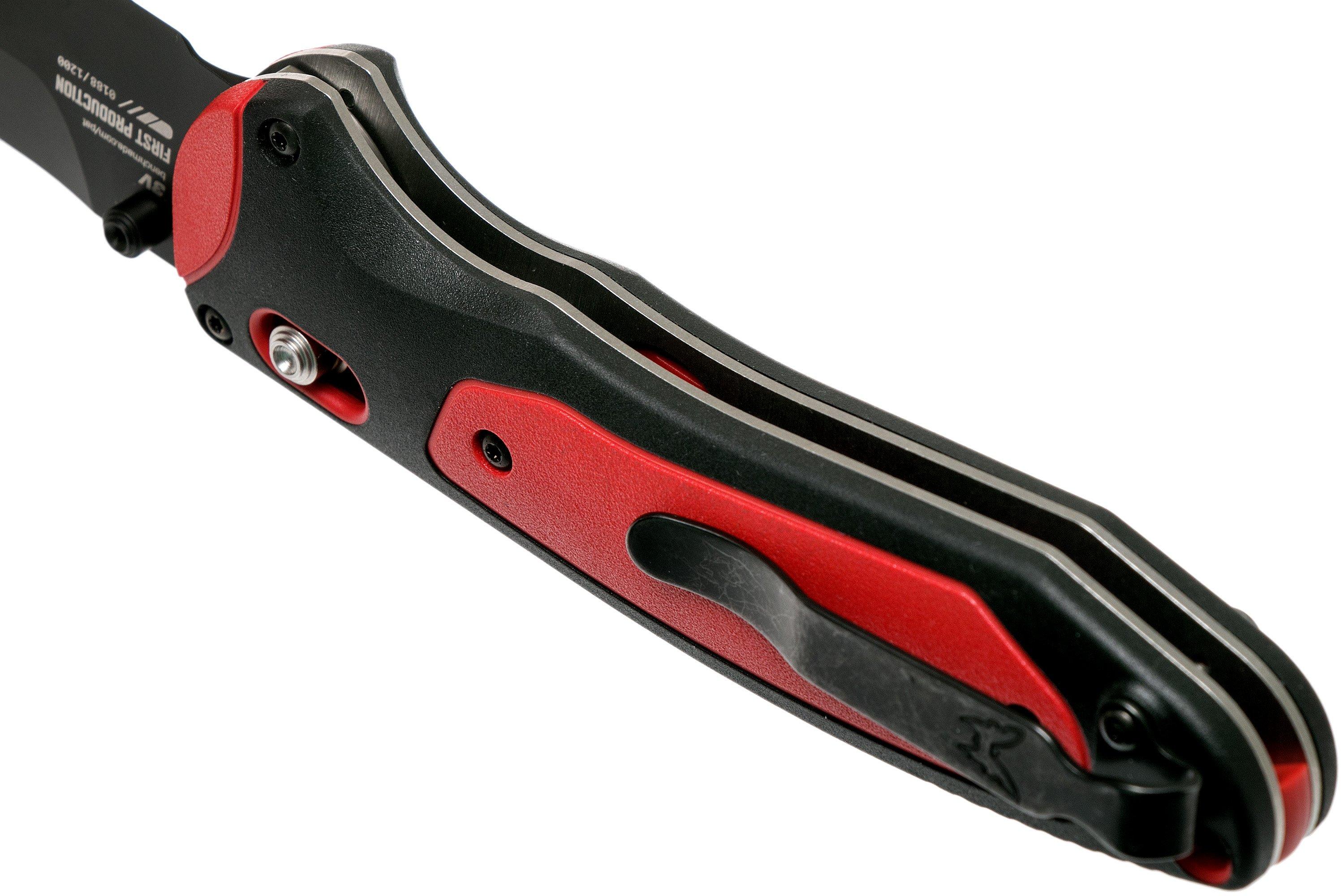 Benchmade 591BK Boost CPM-3V pocket knife, plain edge black blade ...