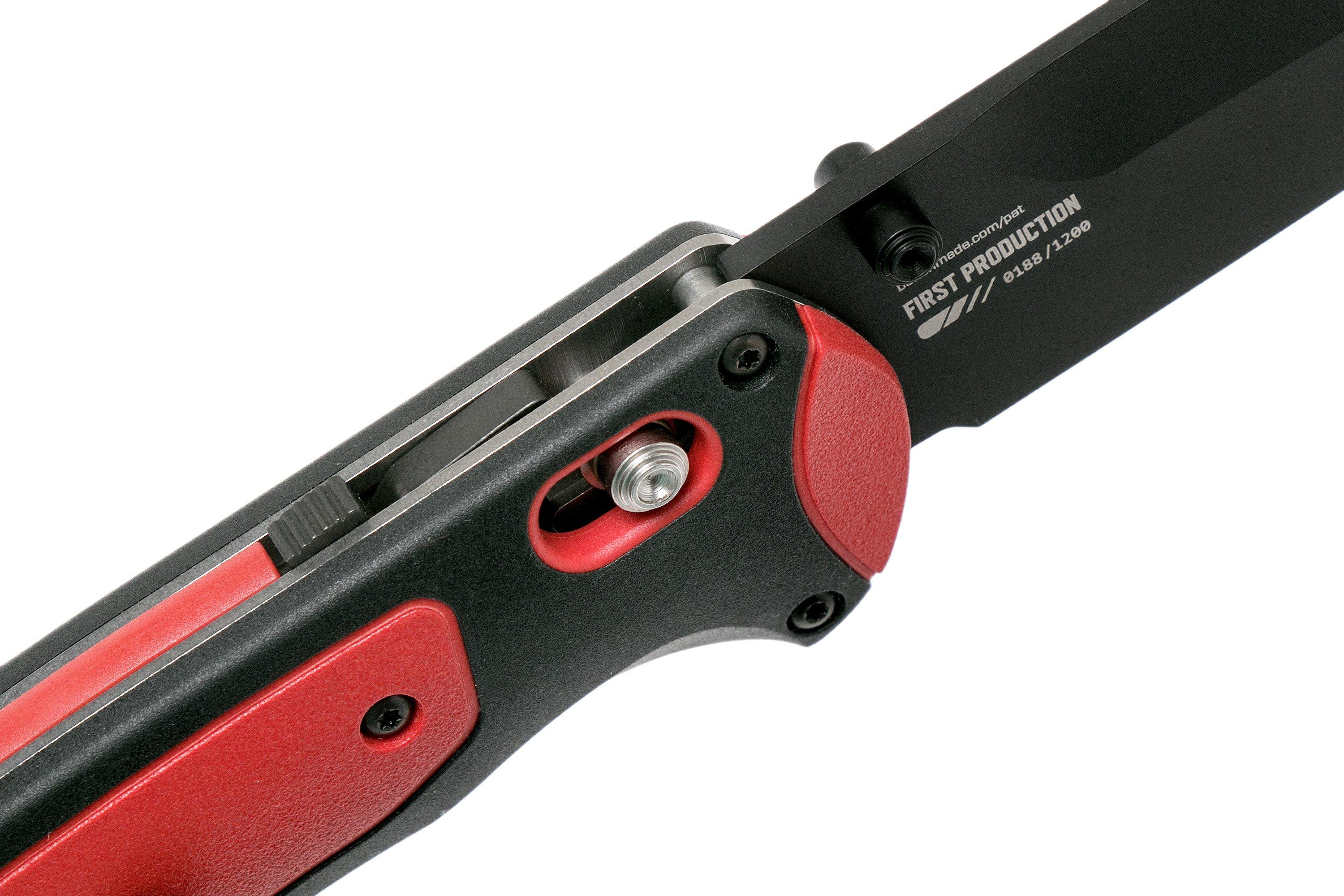 Benchmade 591BK Boost CPM-3V pocket knife, plain edge black blade ...