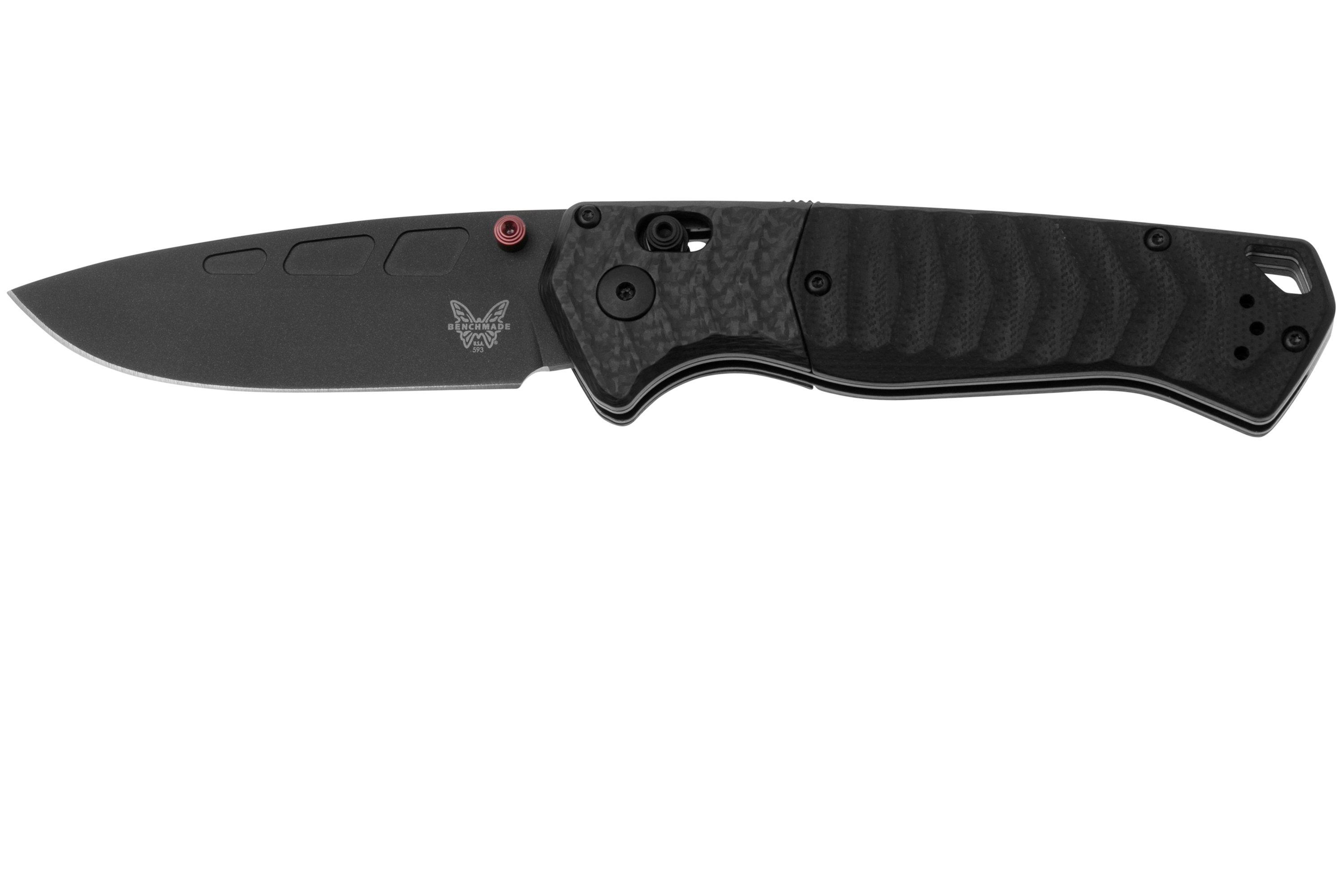 Benchmade P.S.K. 593BK-01 CPM MagnaCut, Carbon Fiber/Black G10 ...