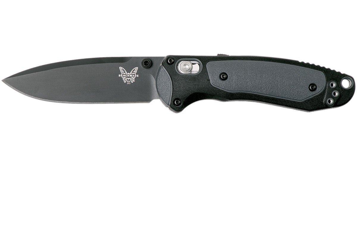 Benchmade 595BK Mini Boost pocket knife, plain edge black blade ...