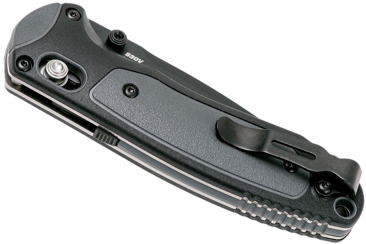 Benchmade 595SBK Mini Boost zakmes, serrated edge black blade ...