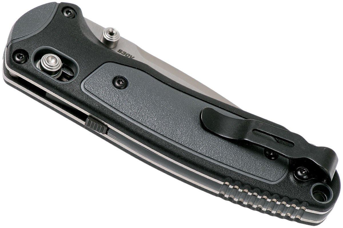 Benchmade 595 Mini Boost pocket knife, plain edge satin blade ...