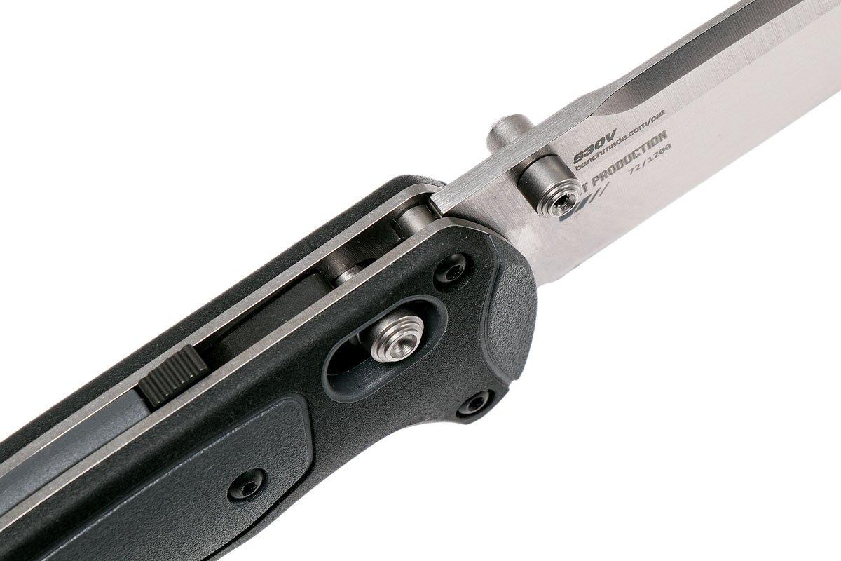Benchmade 595 Mini Boost pocket knife, plain edge satin blade ...