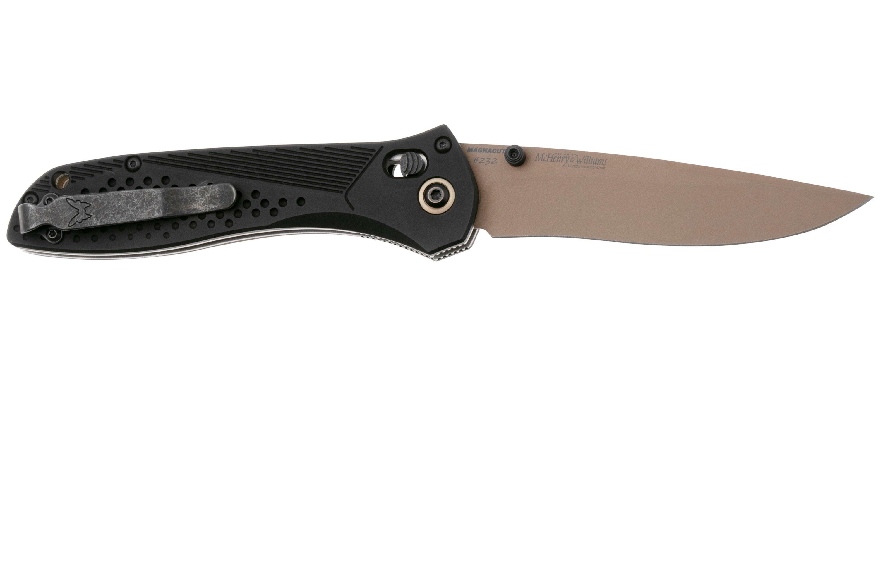 Benchmade 710FE-2401 Flat Earth PVD CPM MagnaCut, Black Aluminum ...