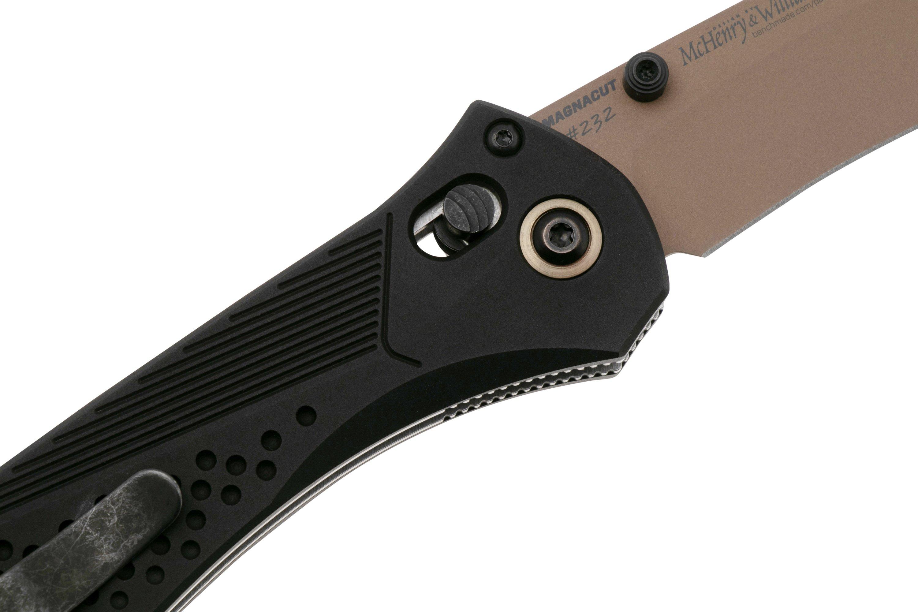 Benchmade 710FE-2401 Flat Earth PVD CPM MagnaCut, Black Aluminum ...