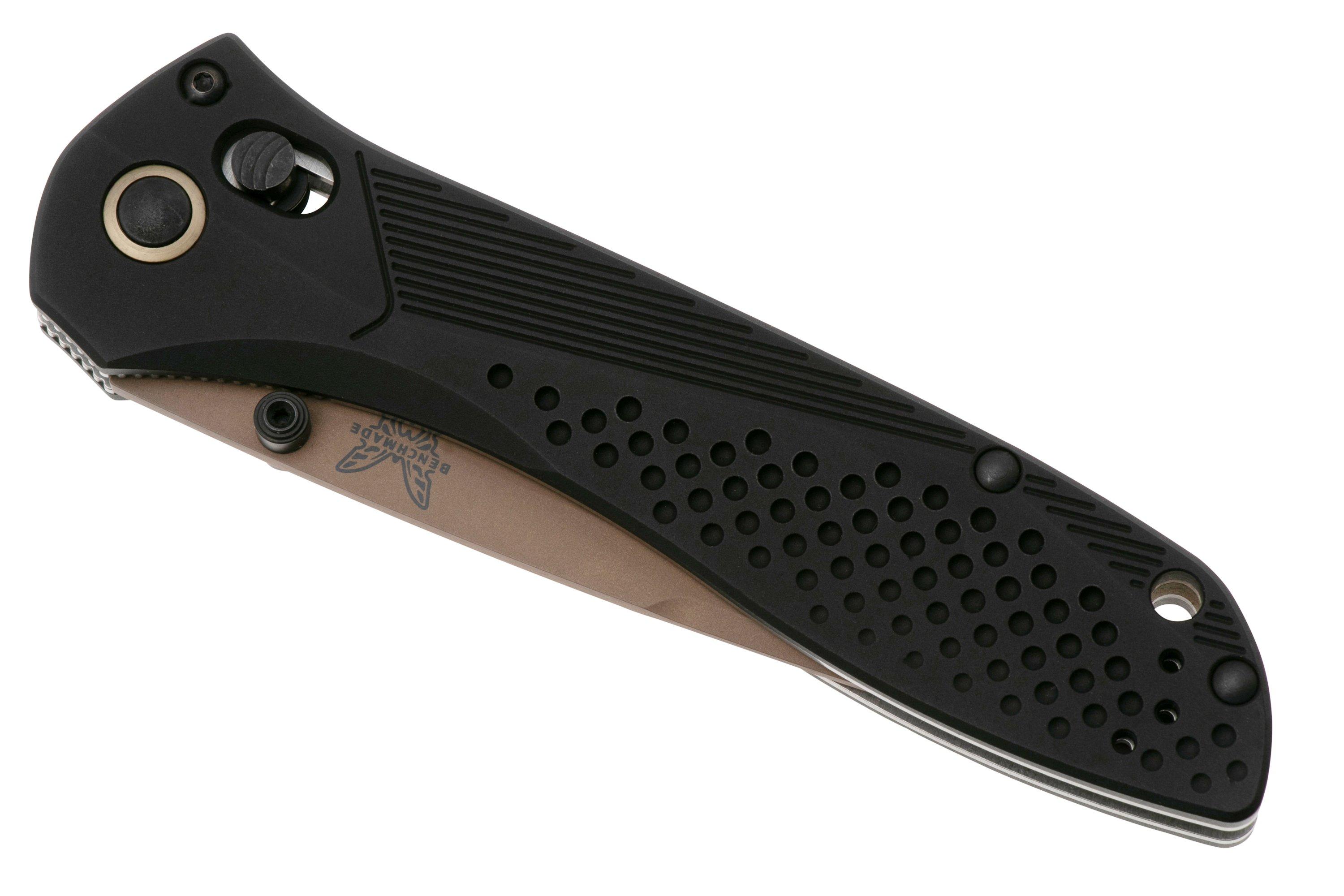 Benchmade 710FE-2401 Flat Earth PVD CPM MagnaCut, Black Aluminum ...