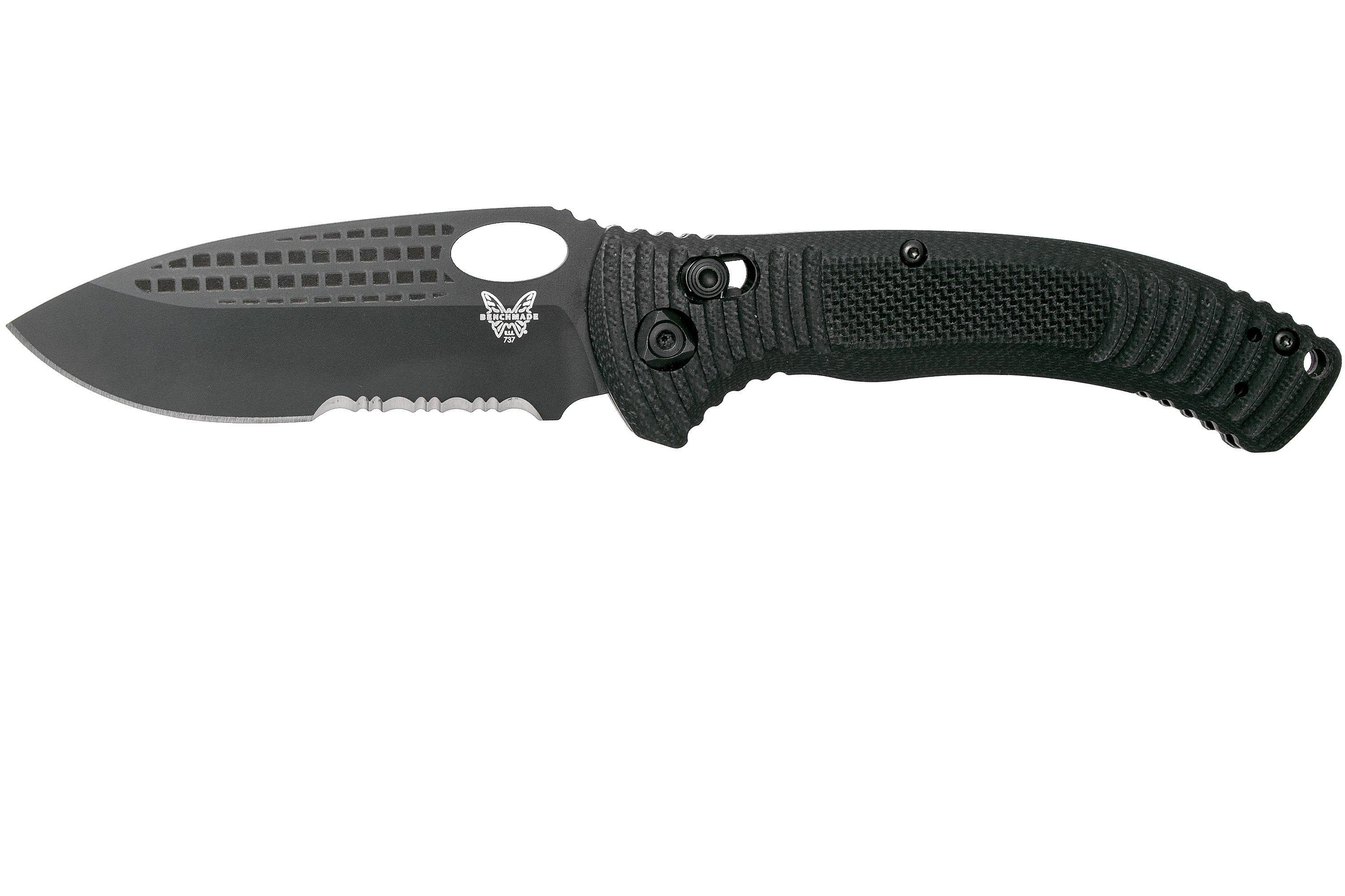 Benchmade Aileron 737SBK Black Serrated pocket knife, Steve Tarani ...