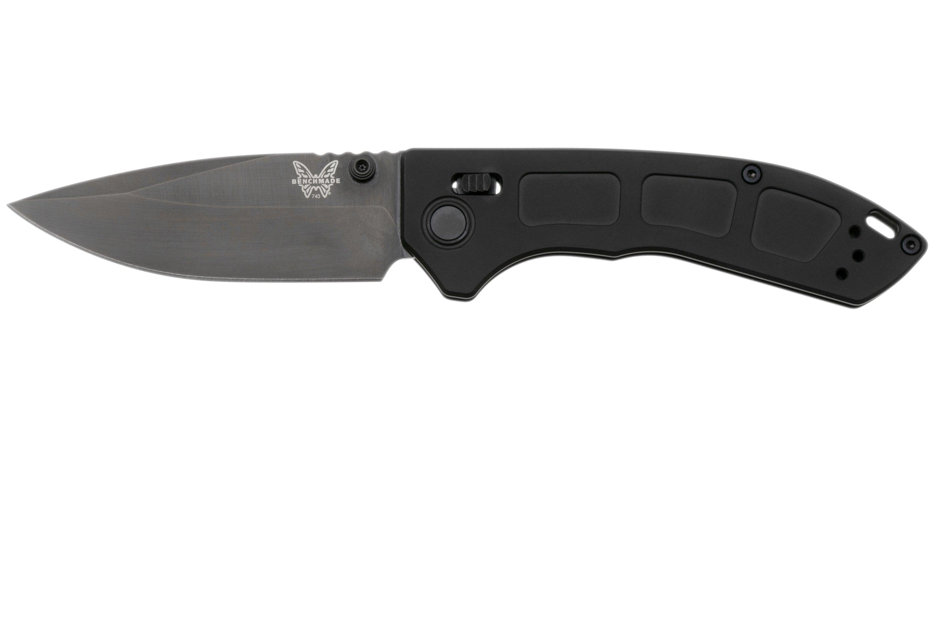 Benchmade Mini Narrows 743BK-01 Black DLC CPM-20CV, Black Titanium ...