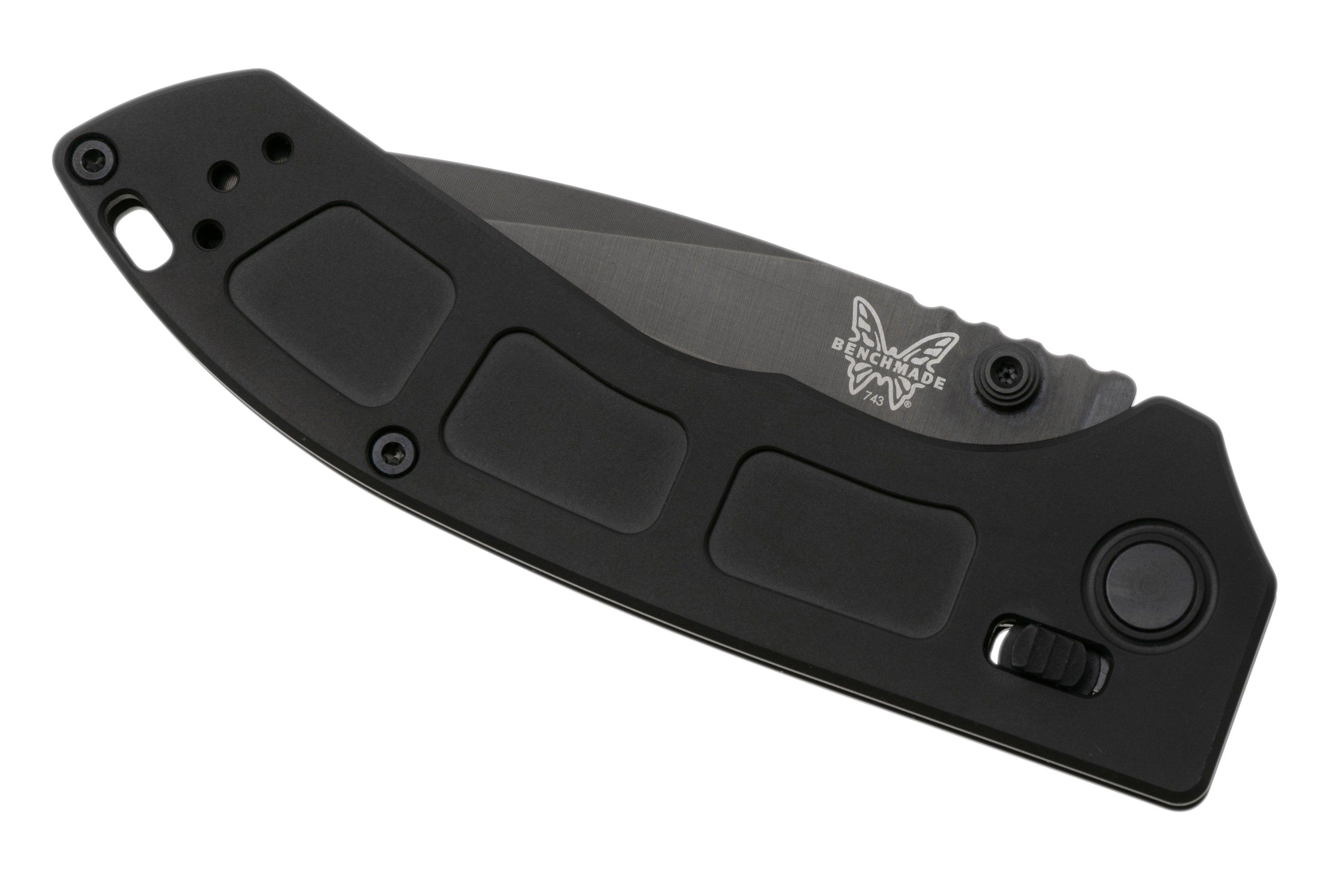 Benchmade Mini Narrows 743BK-01 Black DLC CPM-20CV, Black Titanium ...