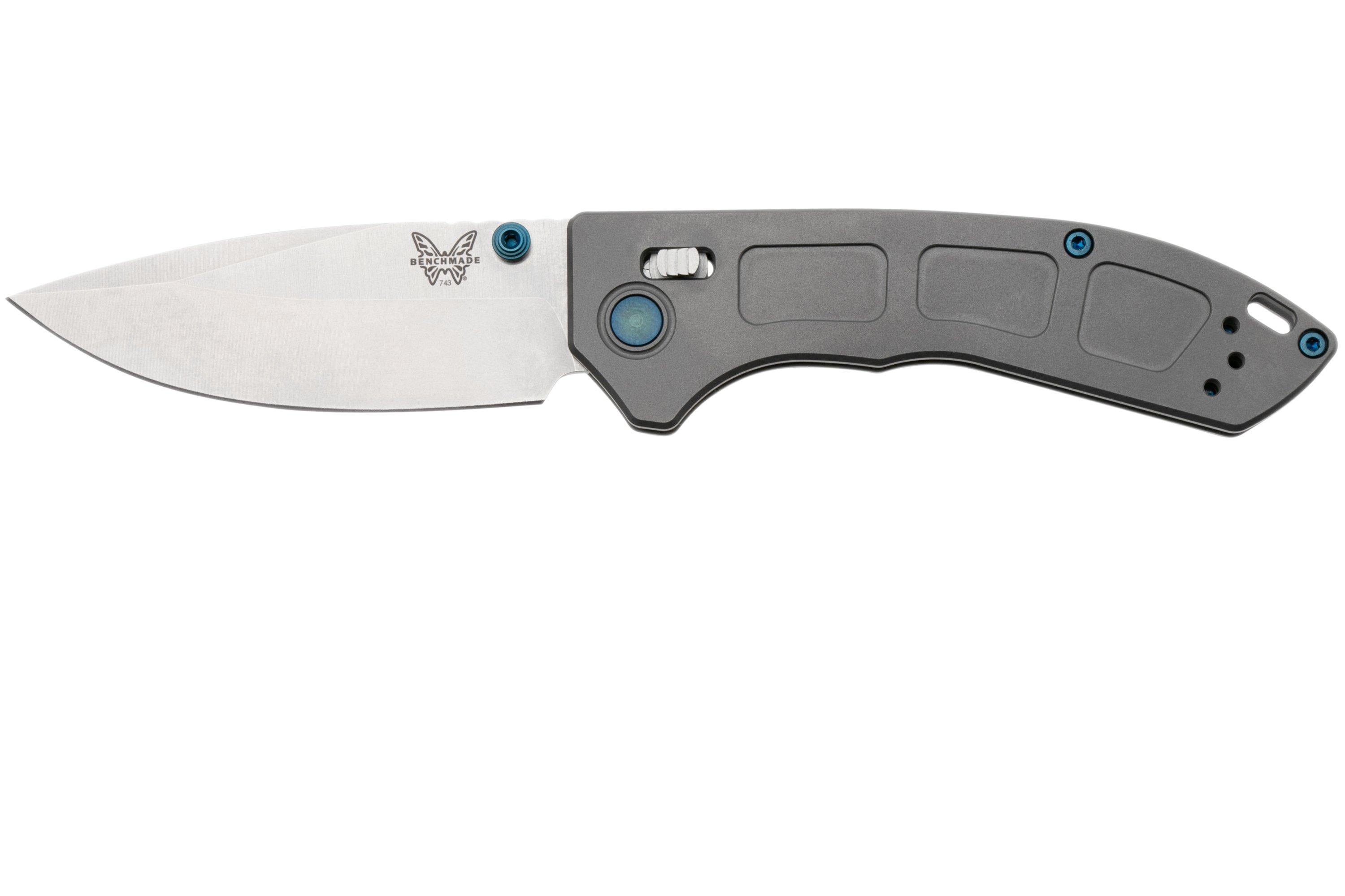 Benchmade Mini Narrows 743 CPM-20CV, Gray Titanium, pocket knife ...
