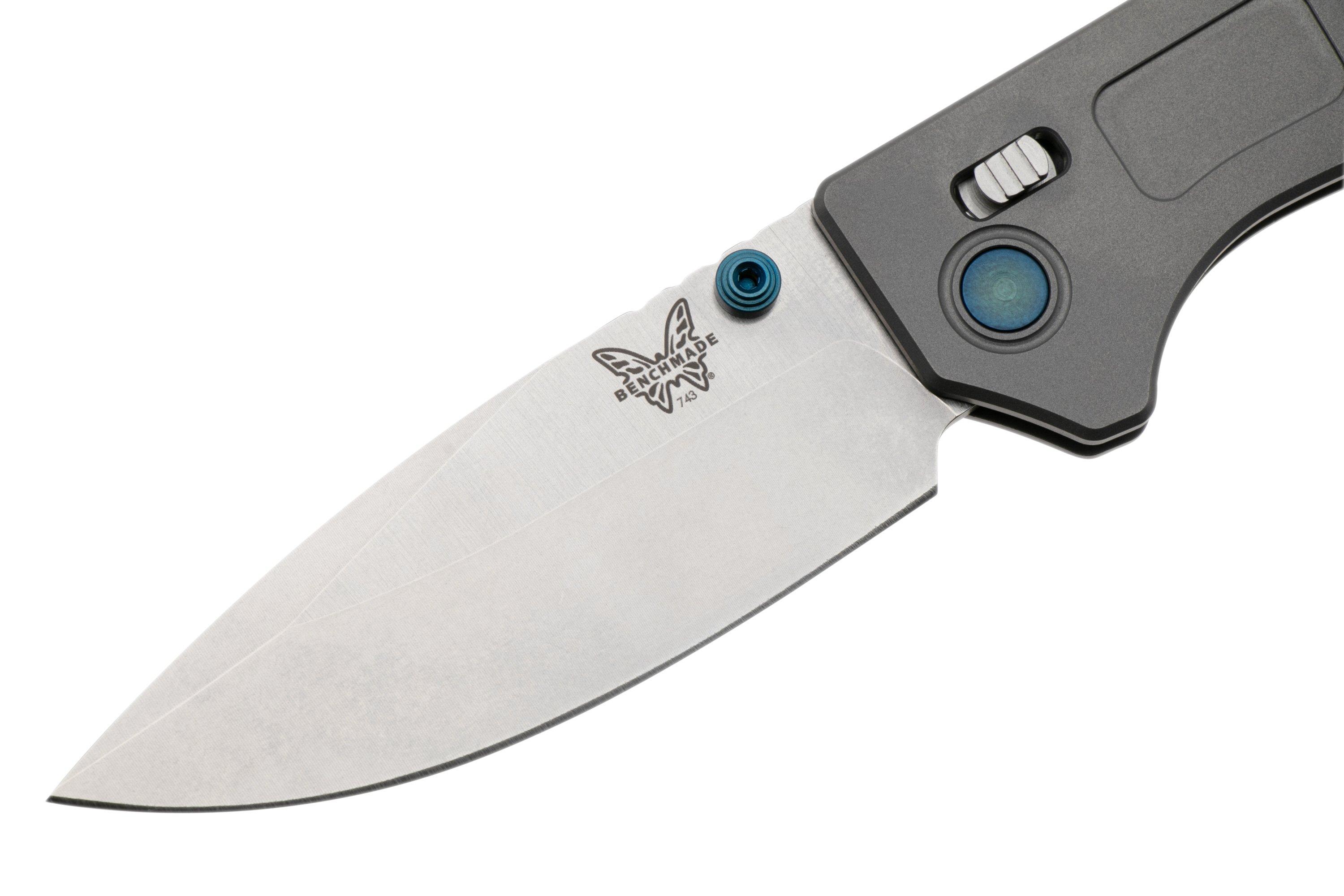 Benchmade Mini Narrows 743 CPM-20CV, Gray Titanium, pocket knife ...