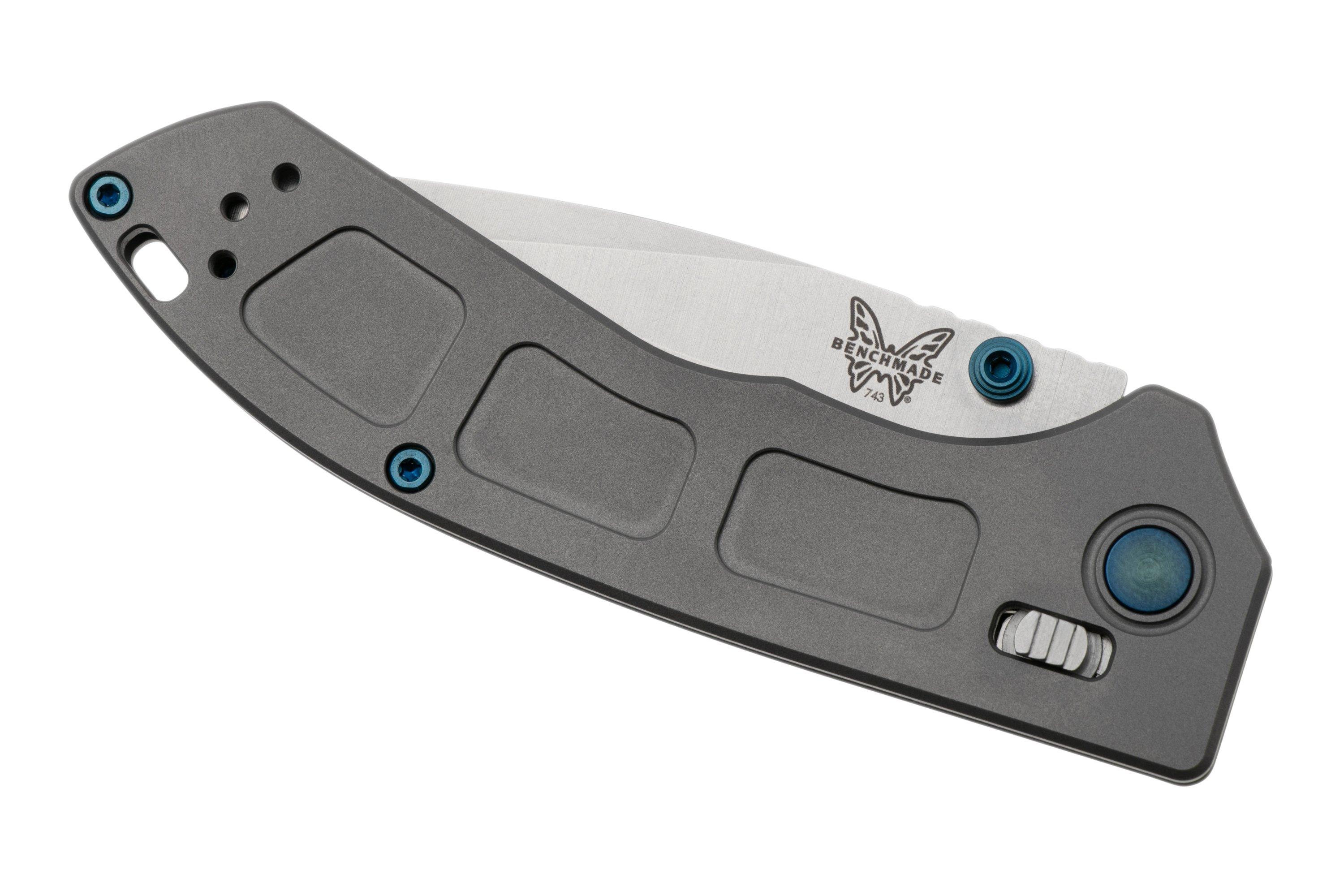 Benchmade Mini Narrows 743 CPM-20CV, Gray Titanium, pocket knife ...