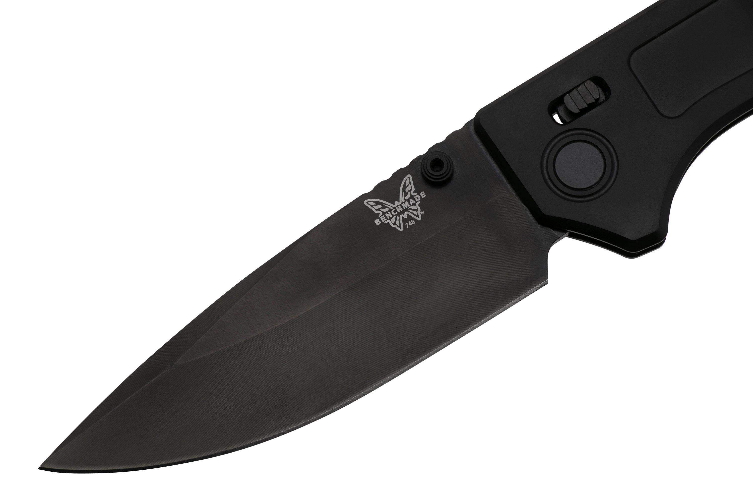 Benchmade Narrows 748BK-01, Black DLC M390, Black Titanium, pocket ...