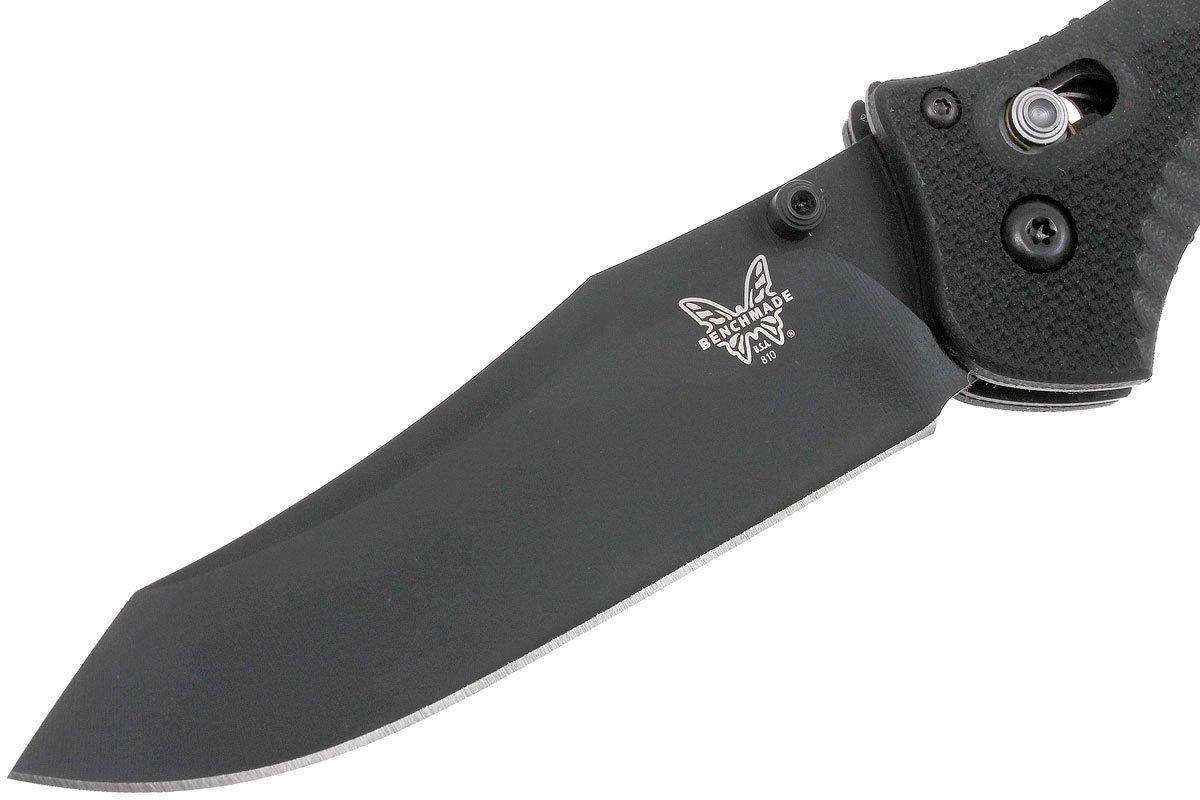 Benchmade 810BK Osborne Contego plain edge, black | Advantageously ...