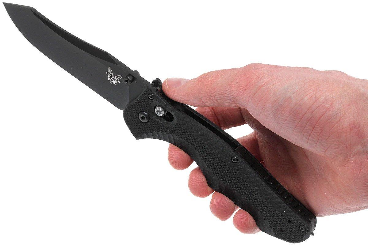 Benchmade 810BK Osborne Contego plain edge, black | Advantageously ...