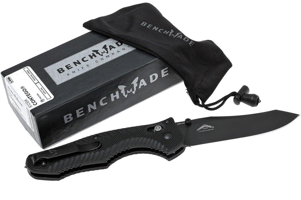 Benchmade 810BK Osborne Contego plain edge, black | Advantageously ...