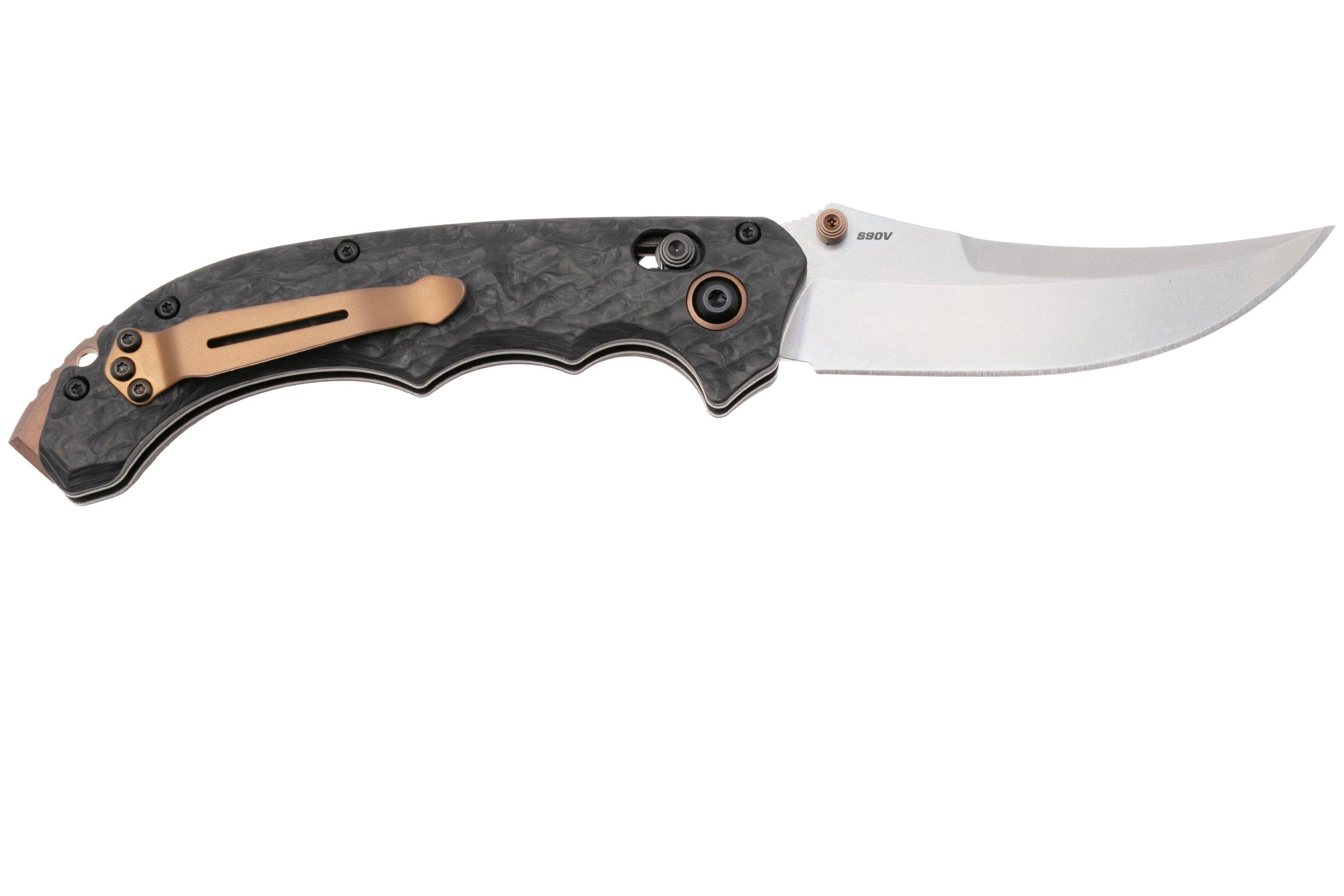 Benchmade Mini Bedlam 865-02 Stonewashed CPM S90V, 3K Twill Carbon ...