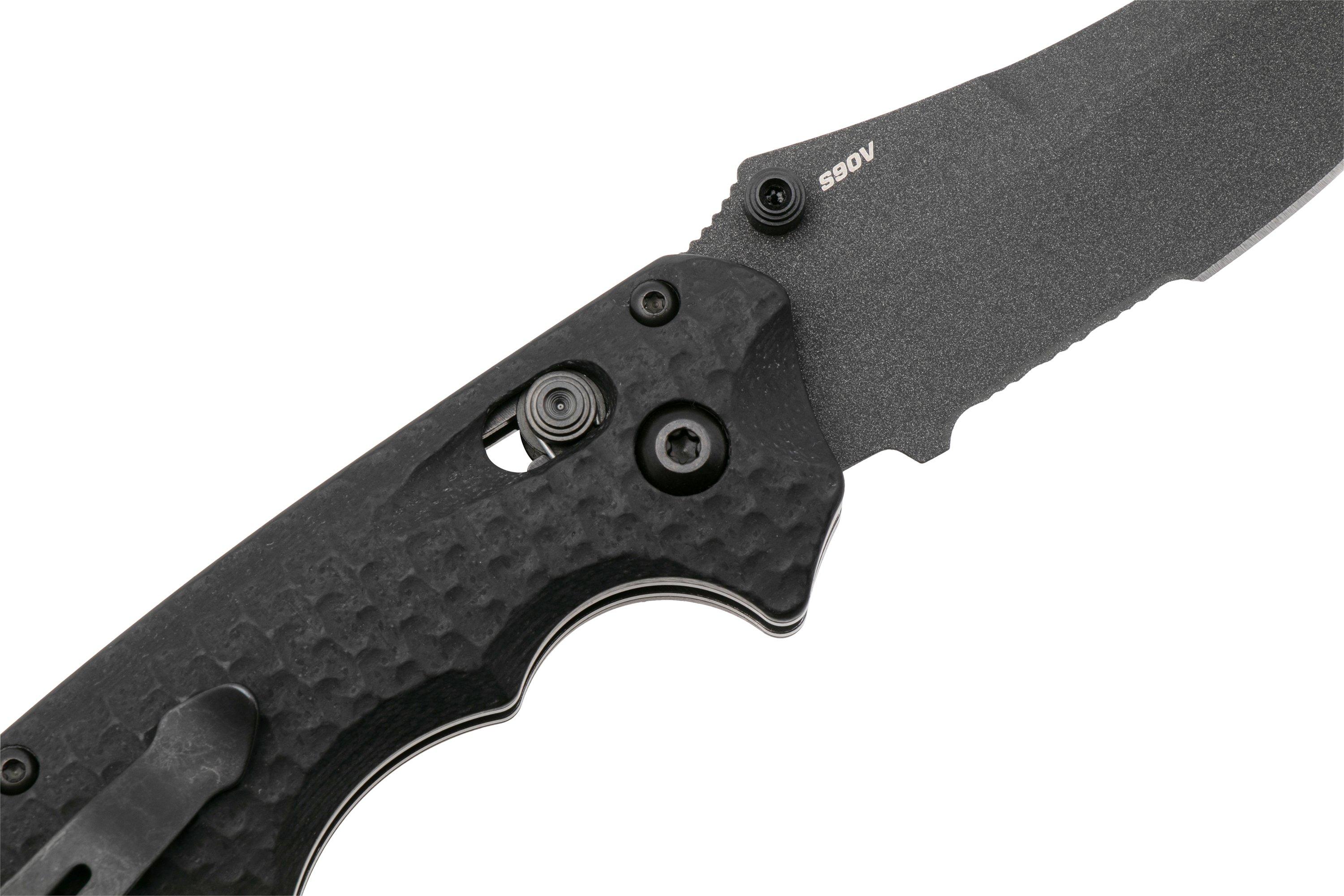 Benchmade Mini Bedlam 865SBK Black Cerakote CPM S90V, Black G10 ...