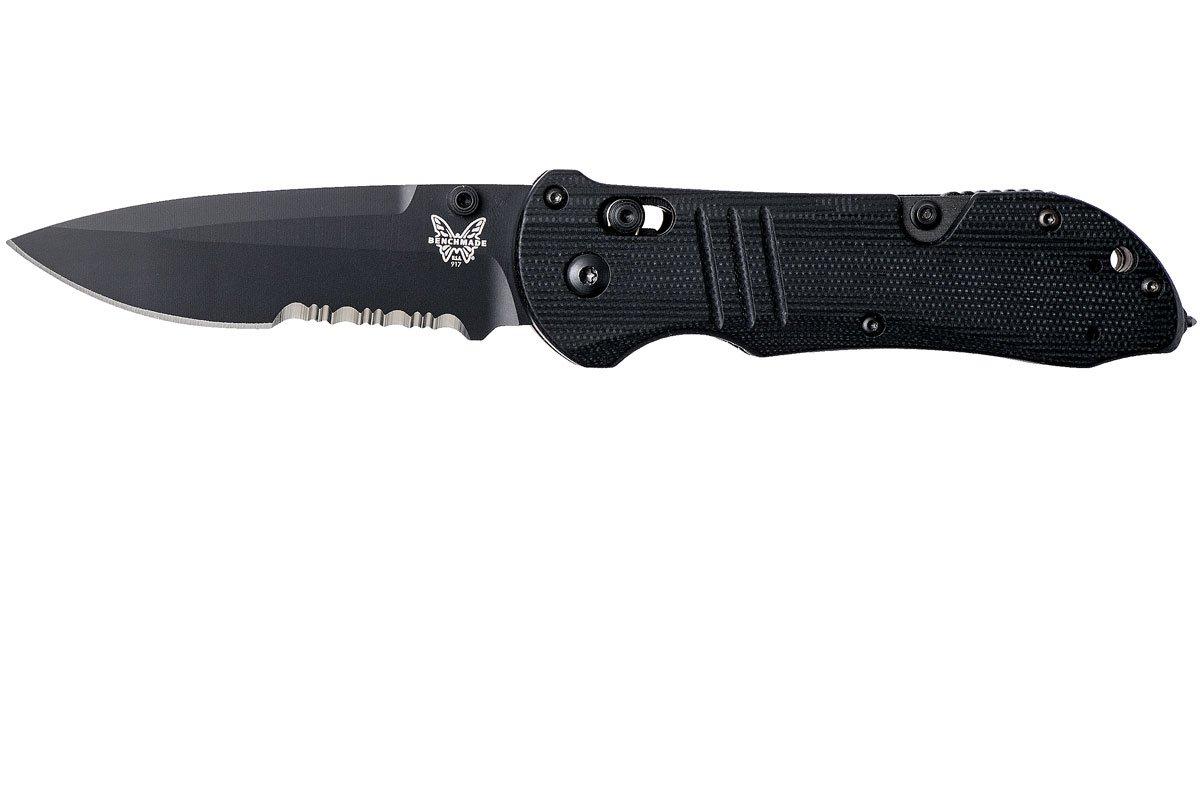 Benchmade 917SBK Triage couteau de sauvetage, black coating, serrated ...