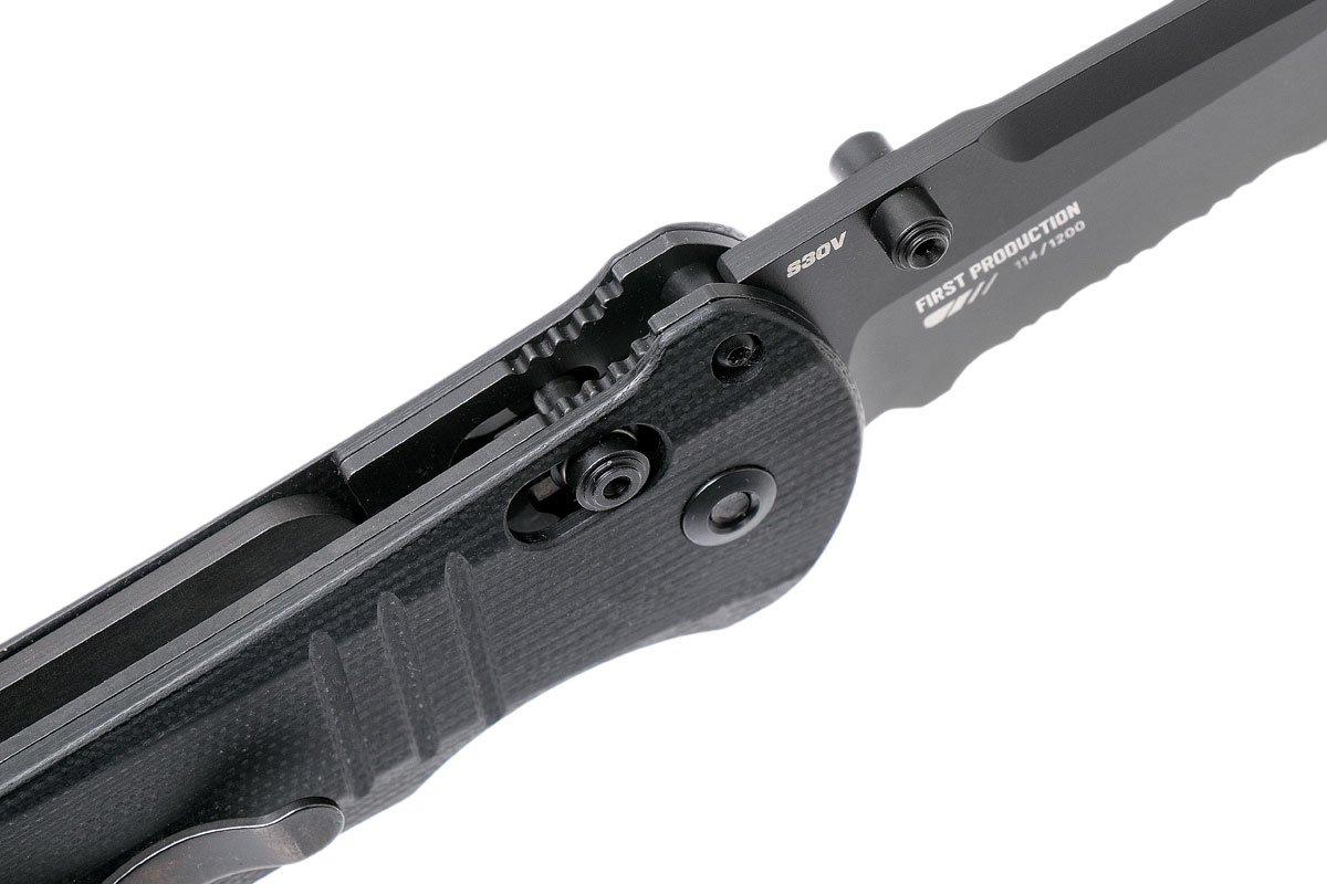 Benchmade 917SBK Triage rescue knife, black coating, serrated edge ...