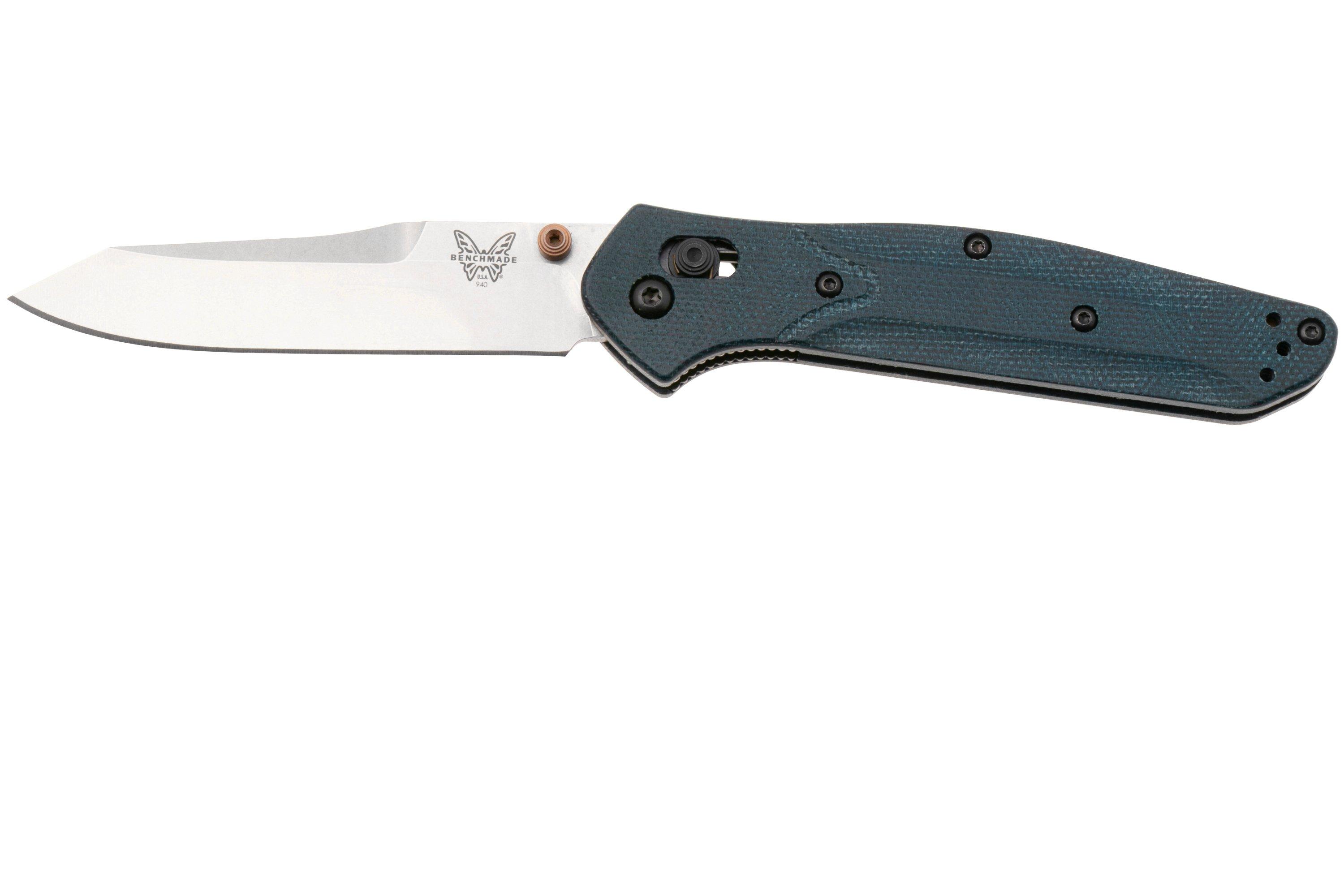 Benchmade Osborne 940-04 Stonewashed M390, Blue Denim Micarta, pocket ...