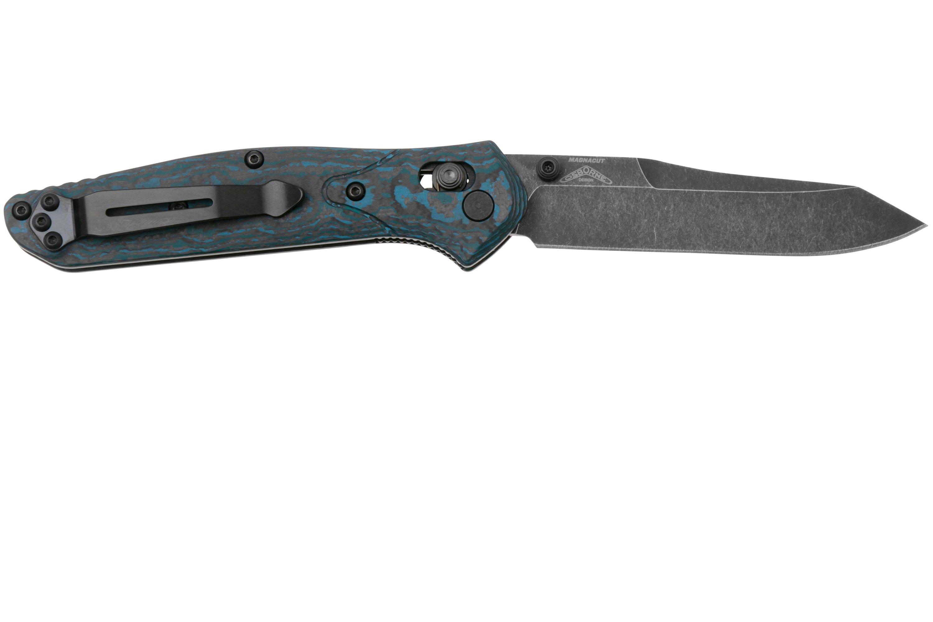 Benchmade Osborne 940BK-2404 DLC Battlewash CPM-MagnaCut, Fat Carbon ...