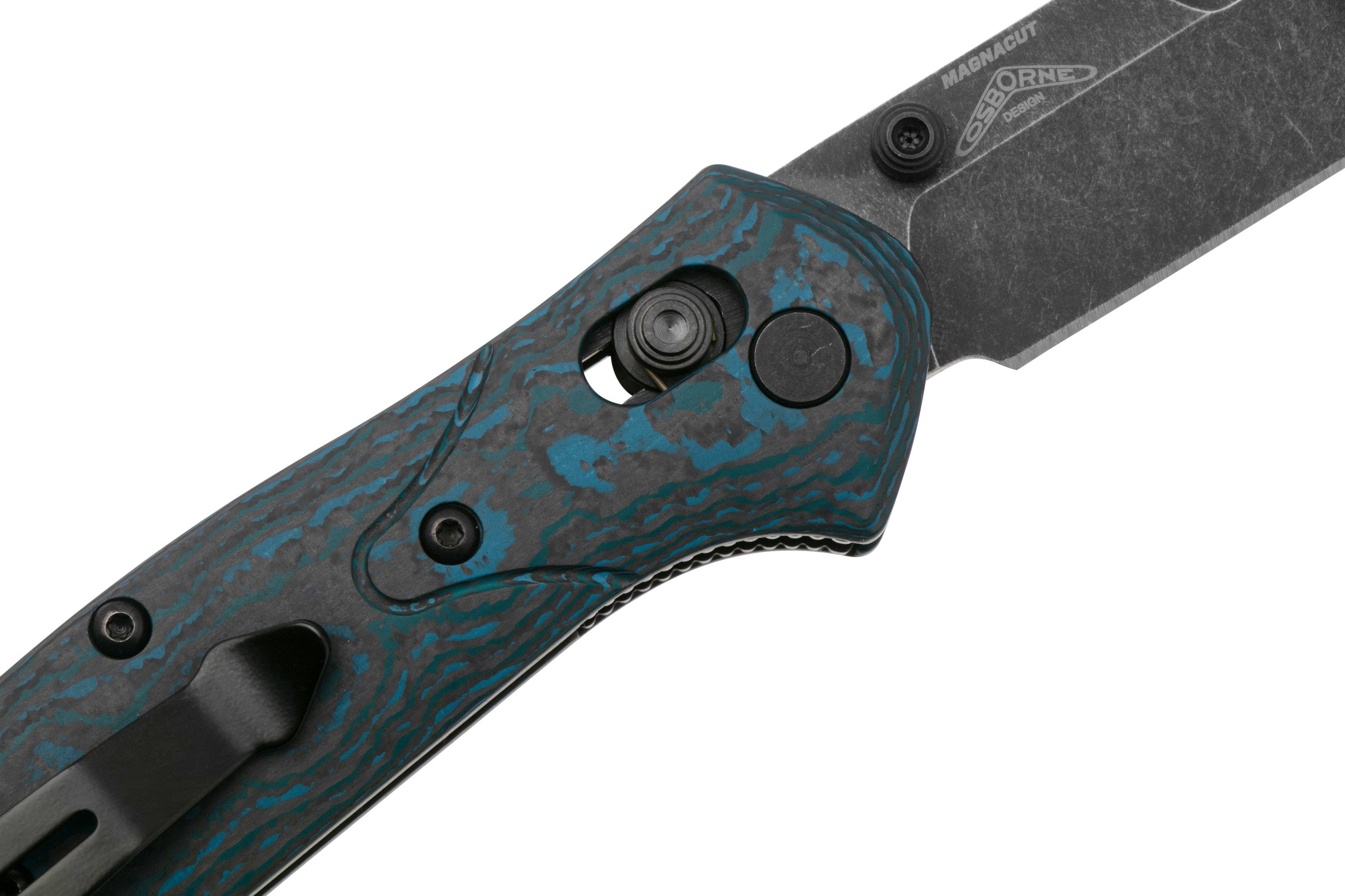 Benchmade Osborne 940BK-2404 DLC Battlewash CPM-MagnaCut, Fat Carbon ...