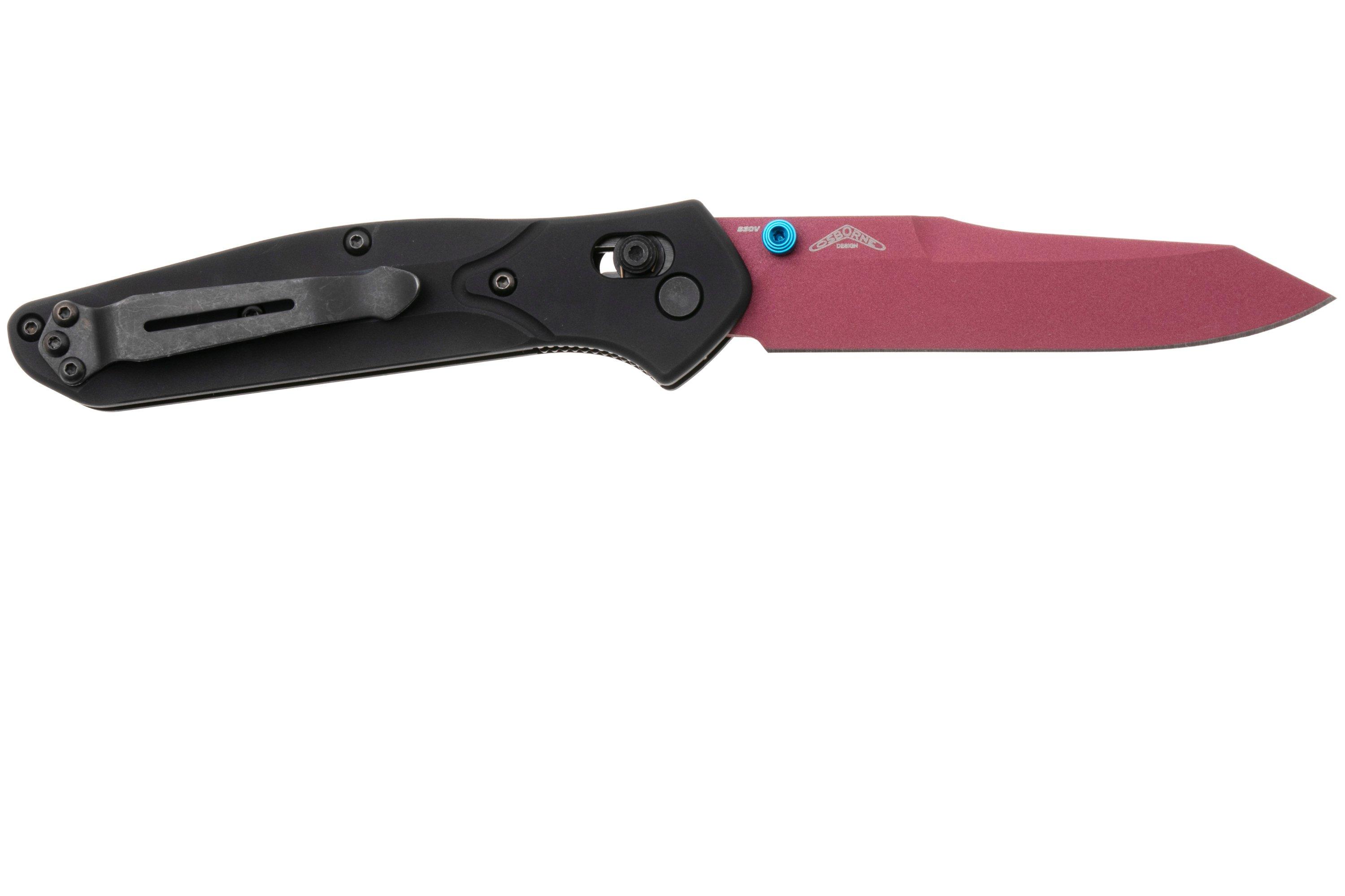 Benchmade Osborne 940CN-2504, Cranberry Frost Cerakote CPM-S30V, Black ...