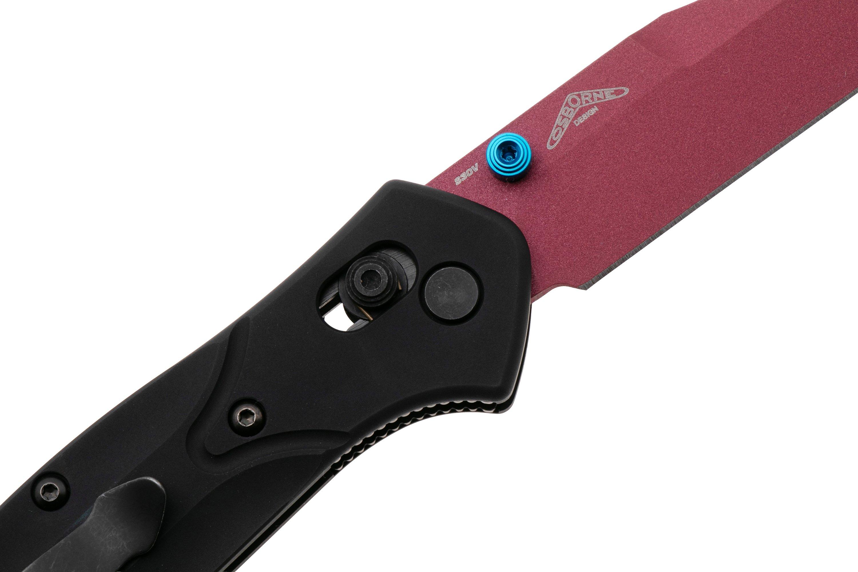 Benchmade Osborne 940CN-2504, Cranberry Frost Cerakote CPM-S30V, Black ...