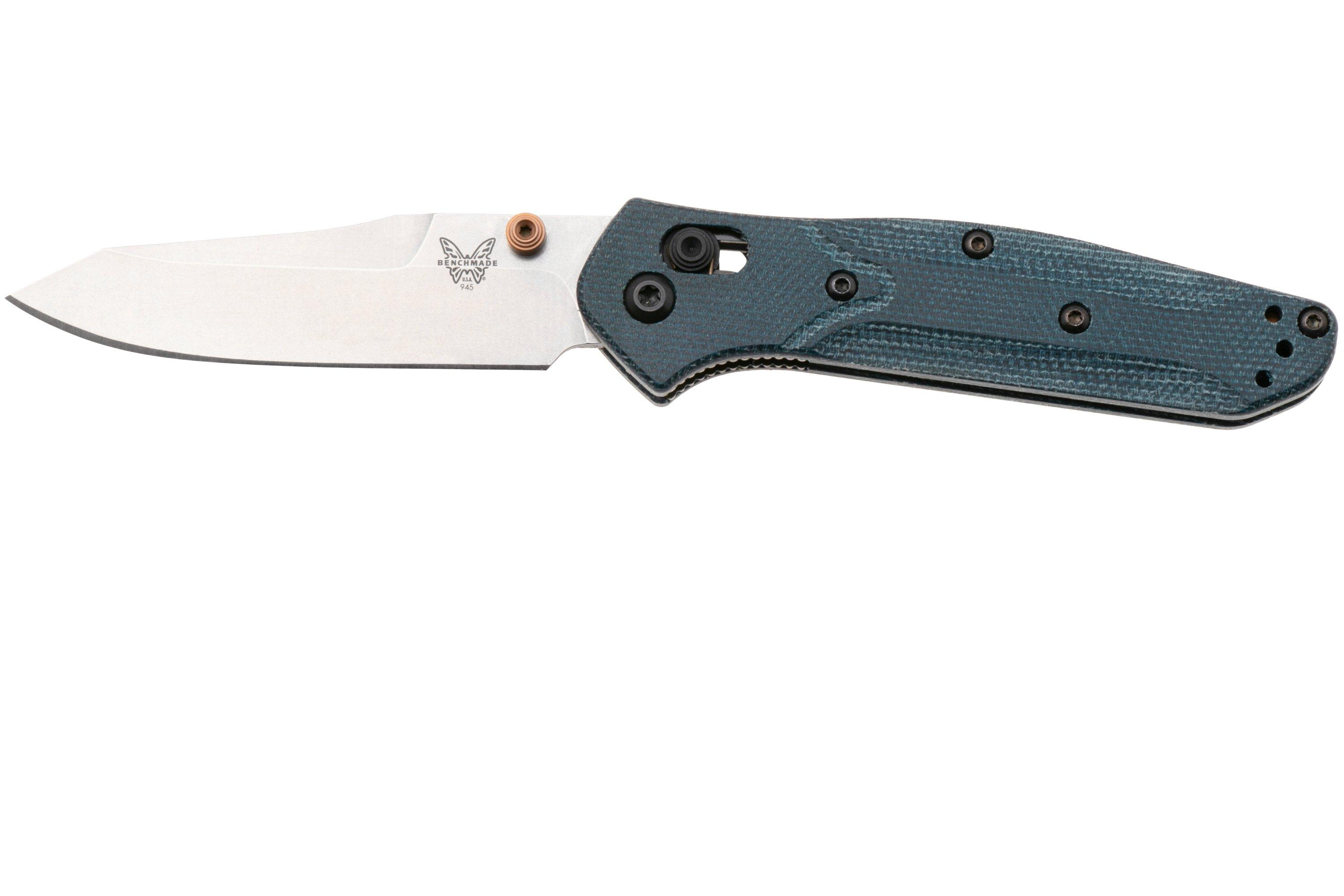Benchmade Mini Osborne 945-04 Stonewashed M390, Blue Denim Micarta ...
