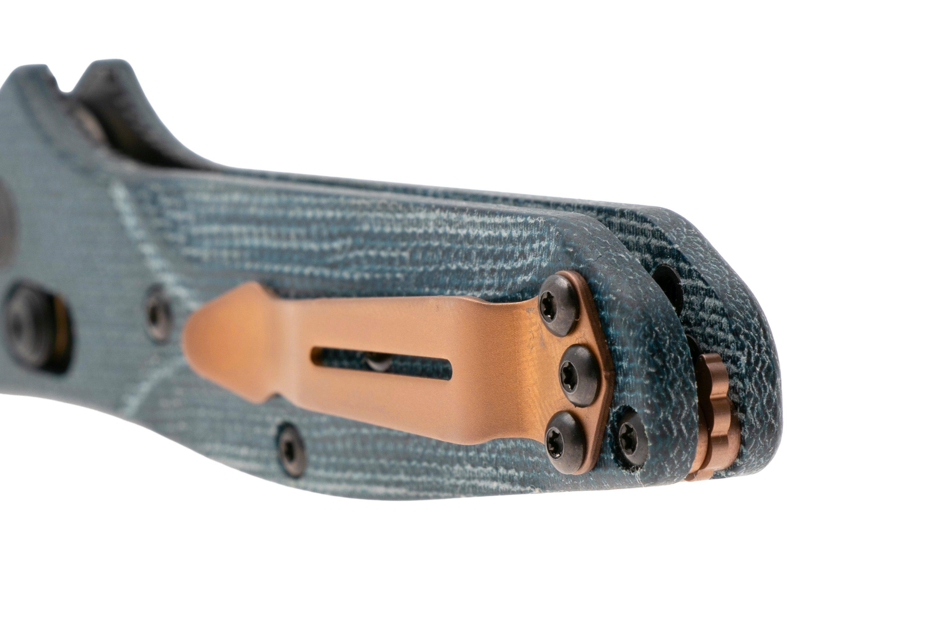 Benchmade Mini Osborne 945-04 Stonewashed M390, Blue Denim Micarta ...