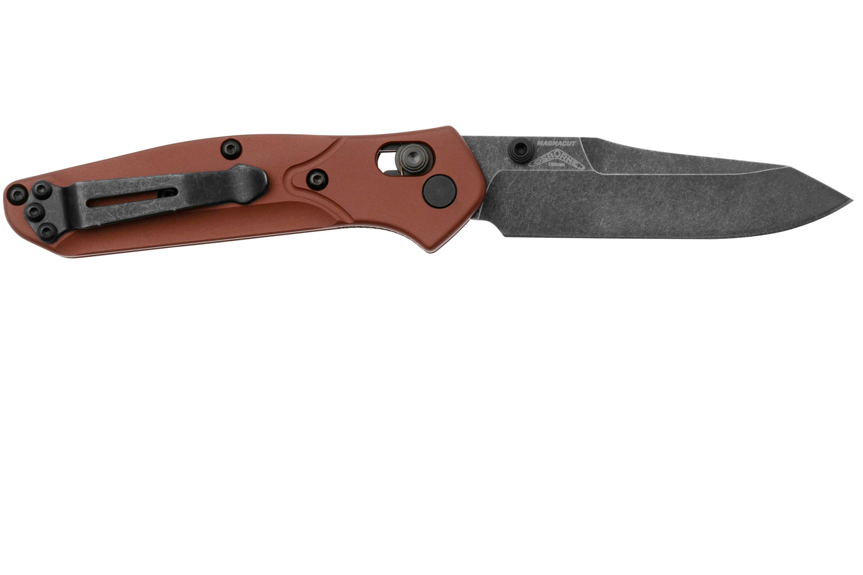 Benchmade 945BK-03 Mini Osborne, DLC Battlewash CPM MagnaCut, Burnt ...