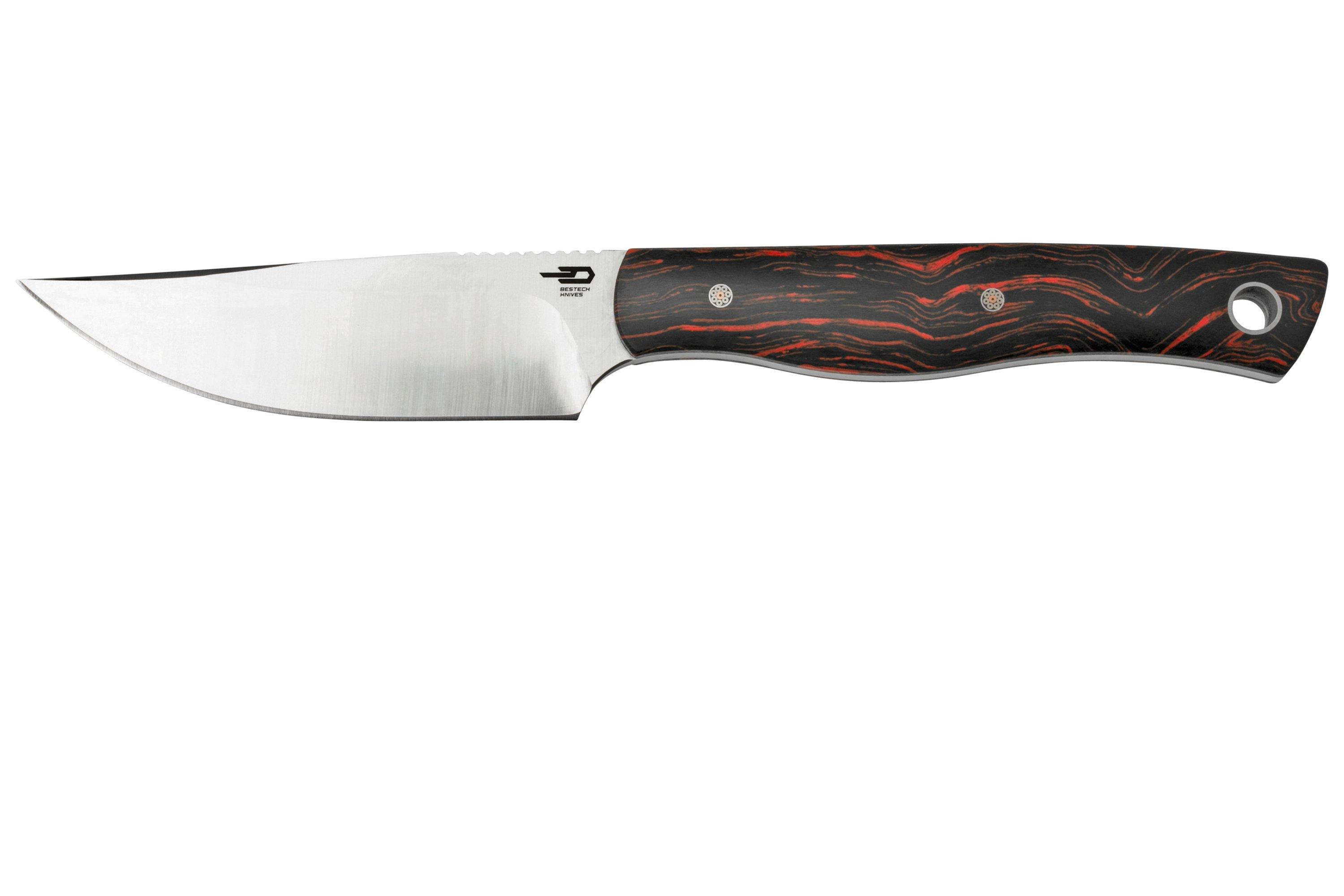 Bestech Heidi Blacksmith M390 Satin, Black Orange G10, BFK01H ...