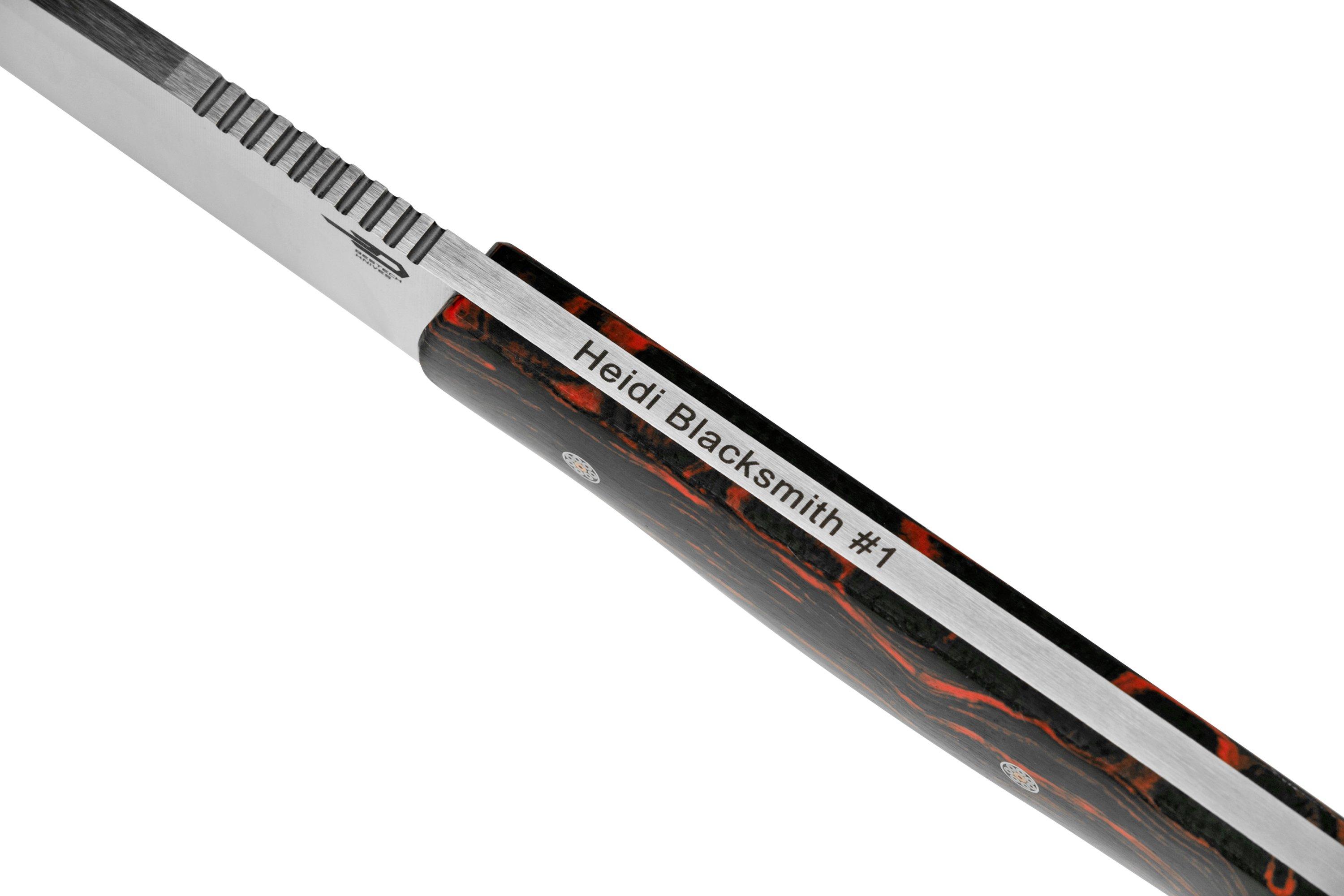 Bestech Heidi Blacksmith M390 Satin, Black Orange G10, BFK01H ...