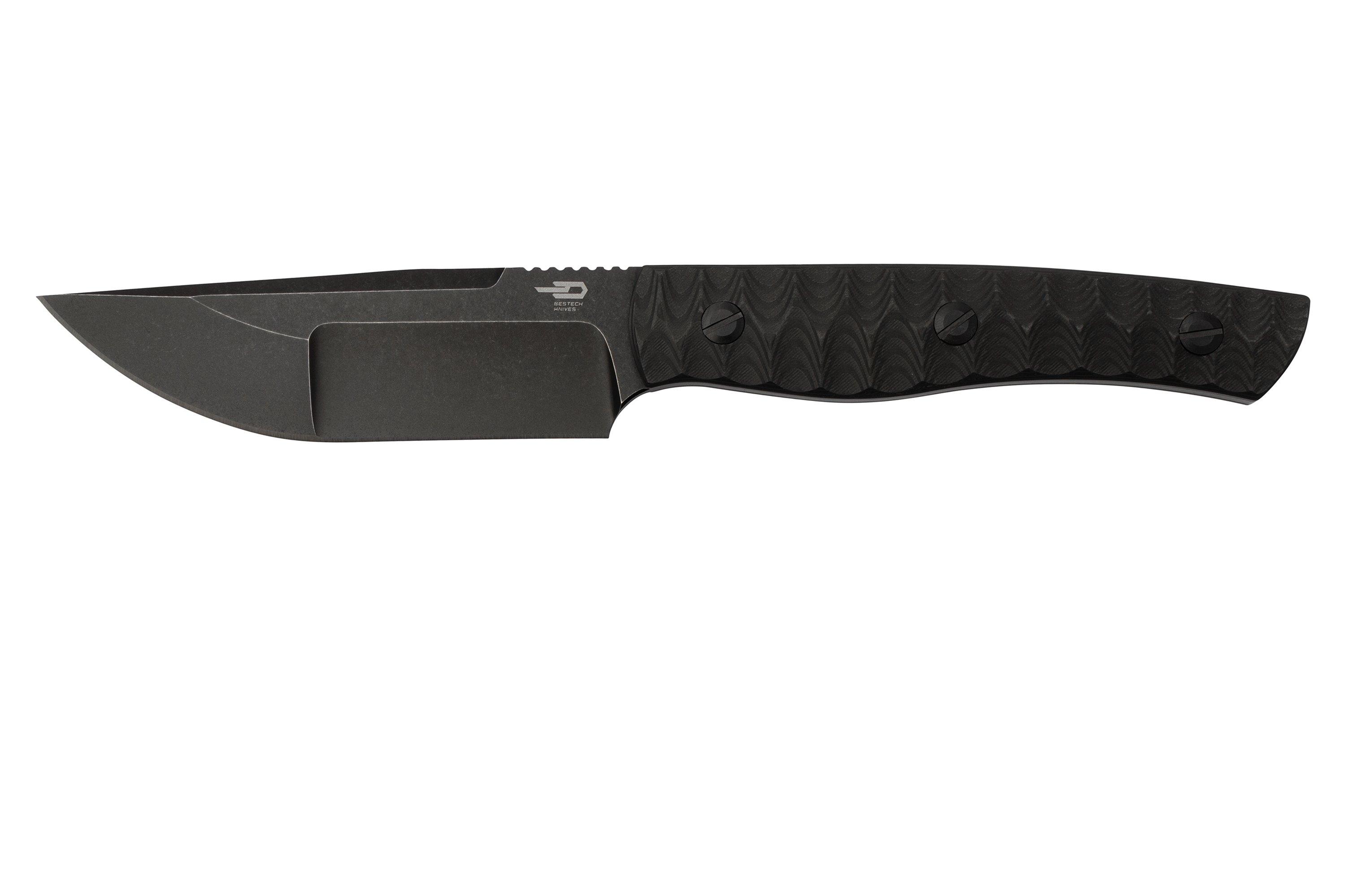 Bestech Heidi Blacksmith #2 Hollow Compound Grind, Black Stonewashed ...