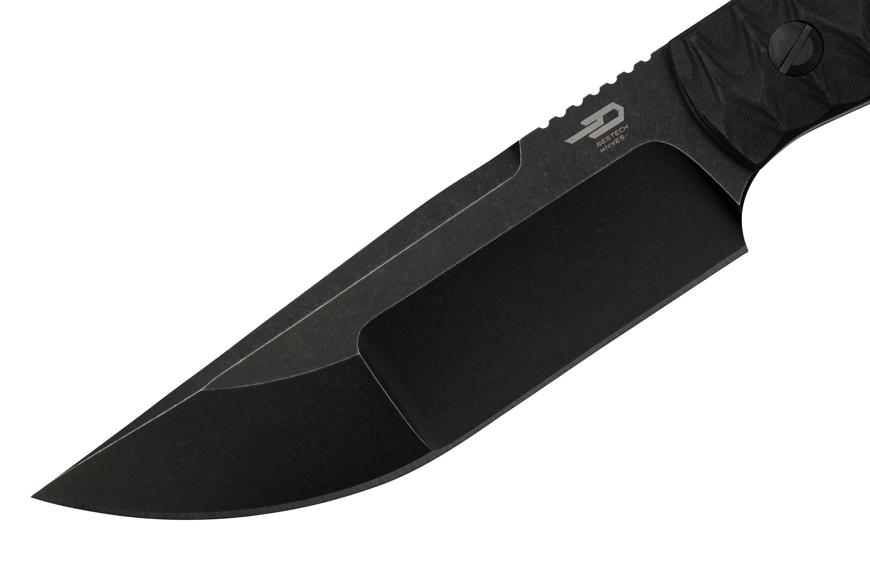 Bestech Heidi Blacksmith #2 Hollow Compound Grind, Black Stonewashed ...