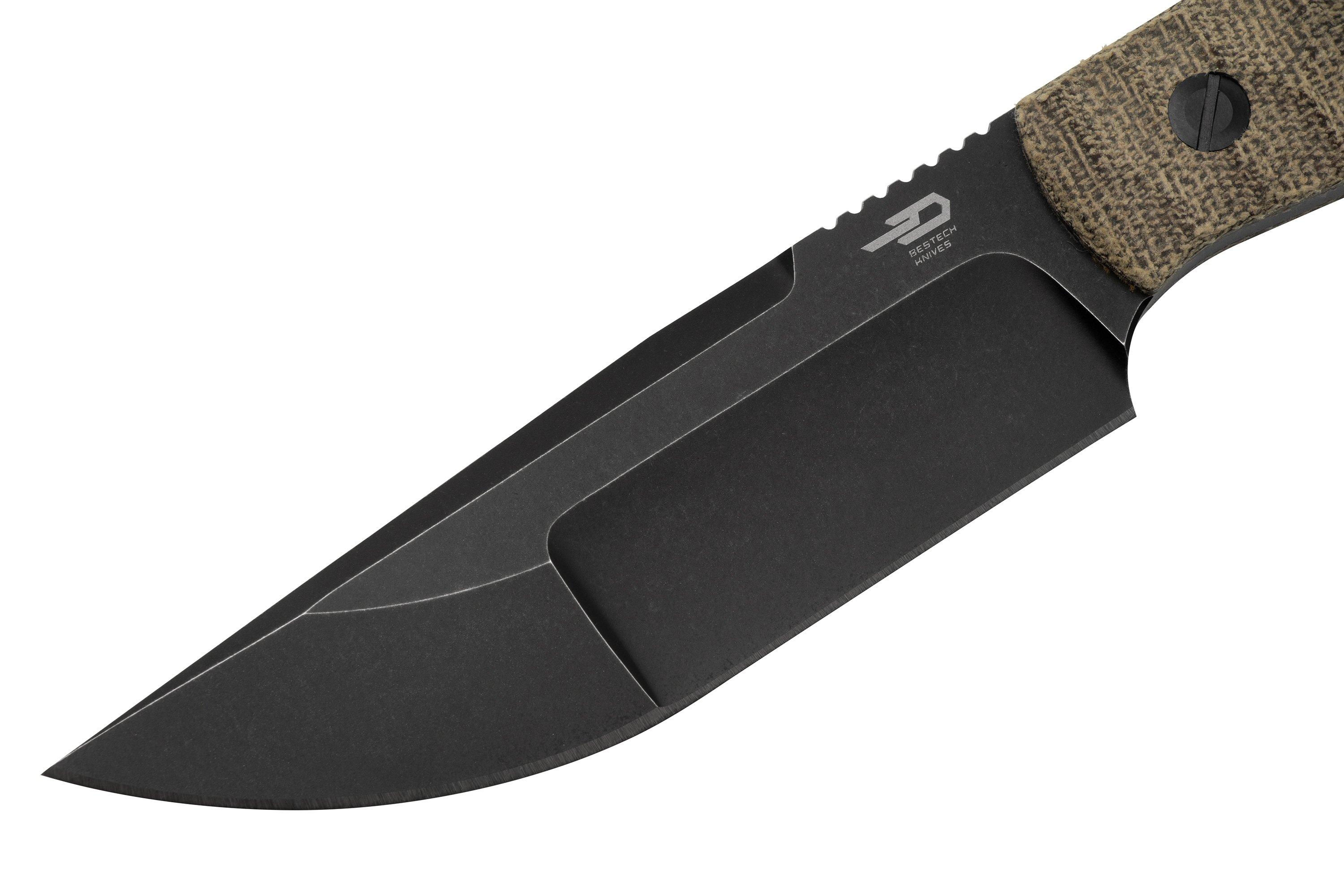 Bestech Heidi Blacksmith #2 Hollow Compound Grind, Black Stonewashed ...