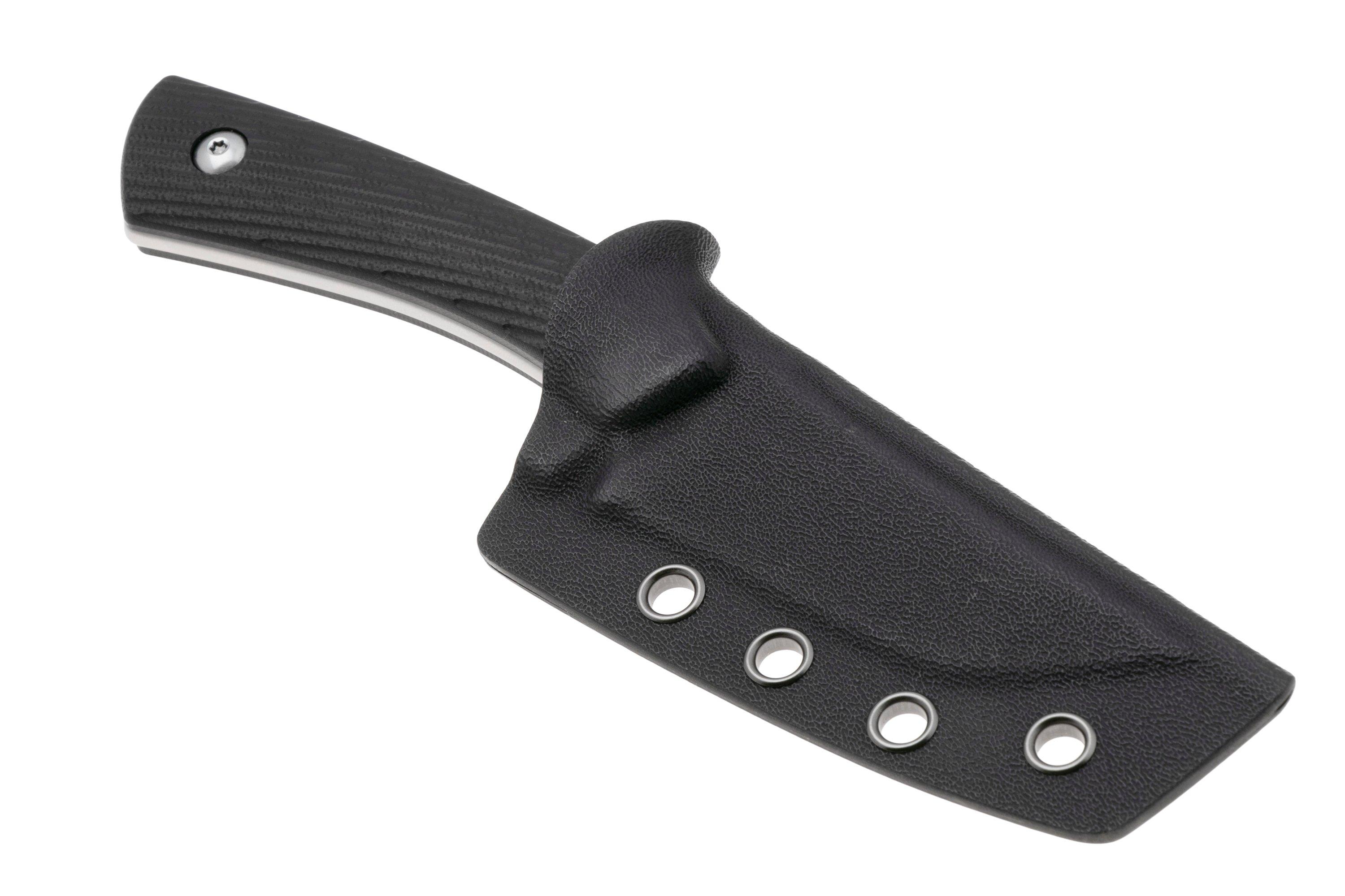 Bestech STEP BFK06A Satin D2, Black G10, fixed knife | Advantageously ...