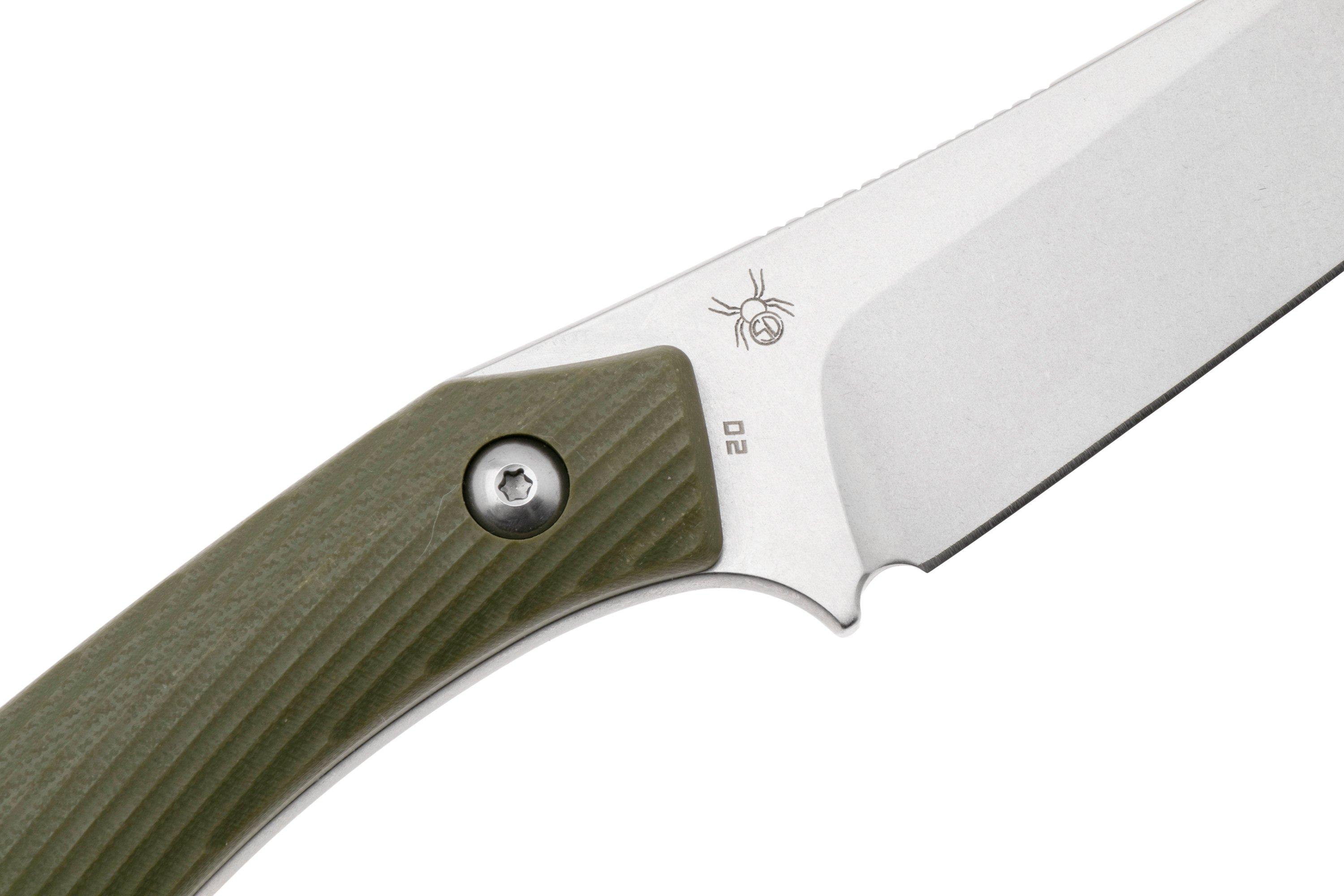 Bestech STEP BFK06B Stonewashed D2, Green G10, fixed knife ...