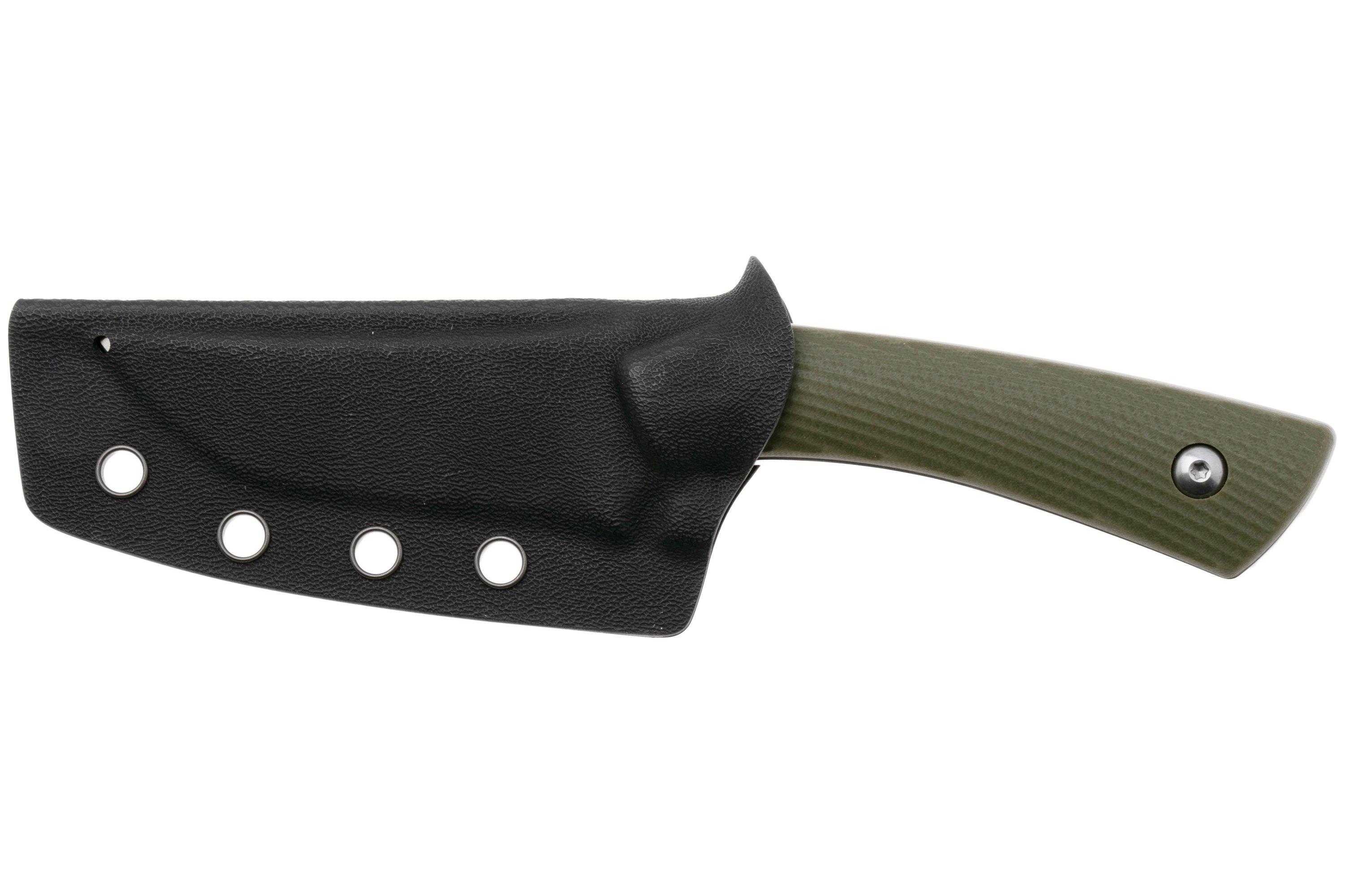 Bestech STEP BFK06B Stonewashed D2, Green G10, fixed knife ...