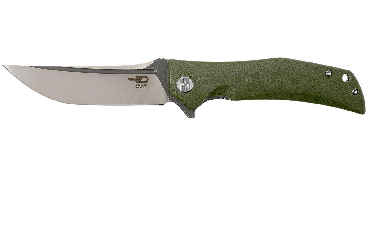 Bestech Scimitar Green G10 BG05B-2 pocket knife | Advantageously ...