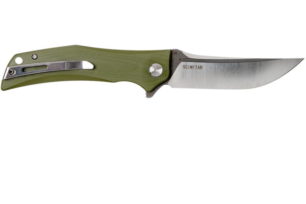 Bestech Scimitar Green G10 BG05B-2 pocket knife | Advantageously ...