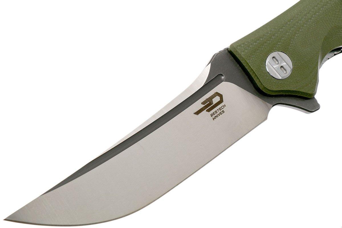 Bestech Scimitar Green G10 BG05B-2 pocket knife | Advantageously ...