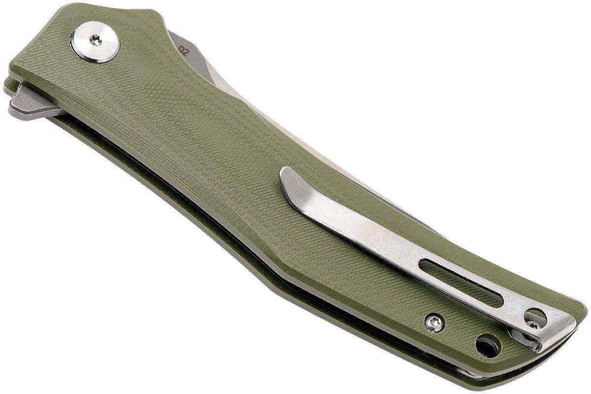 Bestech Scimitar Green G10 BG05B-2 pocket knife | Advantageously ...