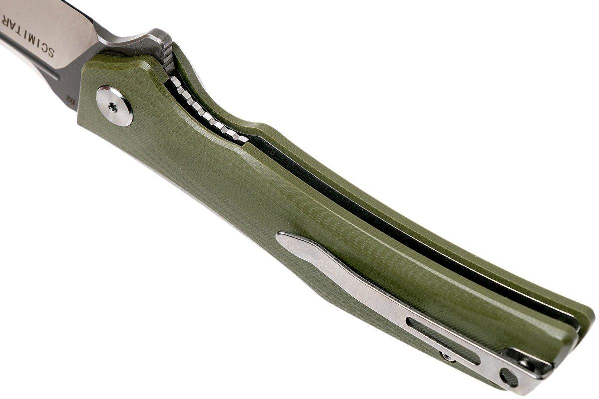 Bestech Scimitar Green G10 BG05B-2 pocket knife | Advantageously ...