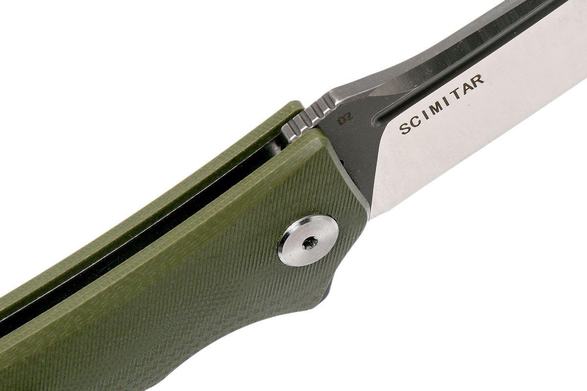 Bestech Scimitar Green G10 BG05B-2 pocket knife | Advantageously ...