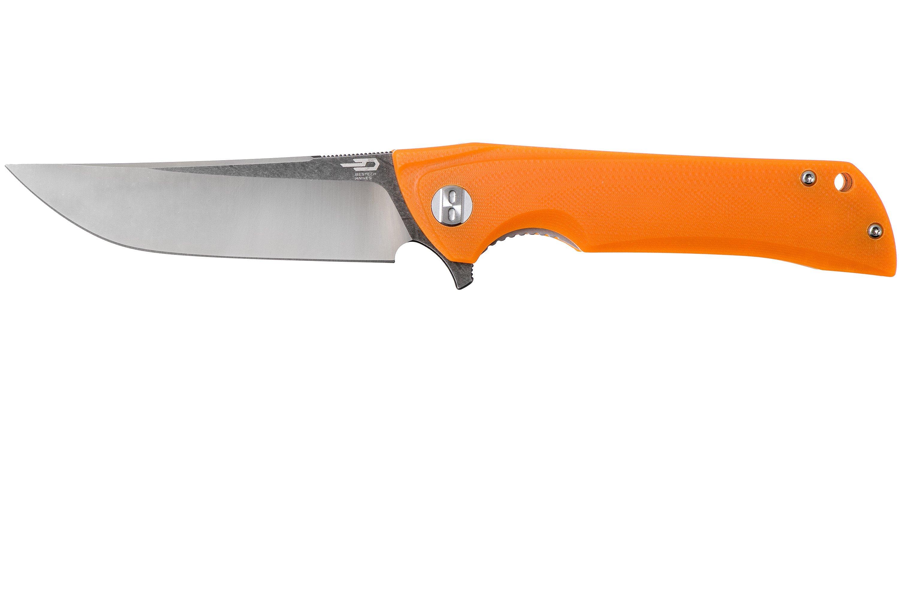 Bestech Knives Paladin Orange G10 BG13C-2 pocket knife | Advantageously ...