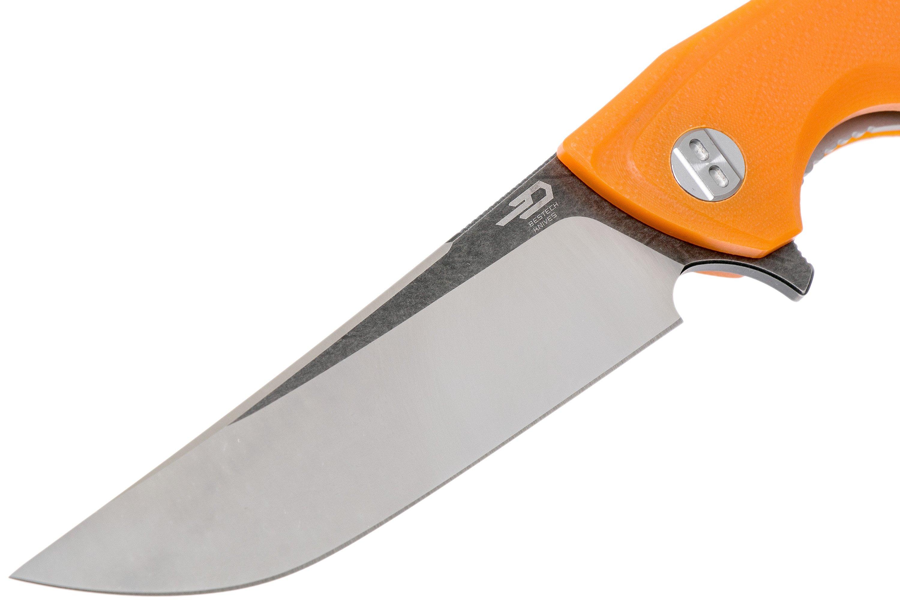 Bestech Knives Paladin Orange G10 BG13C-2 pocket knife | Advantageously ...