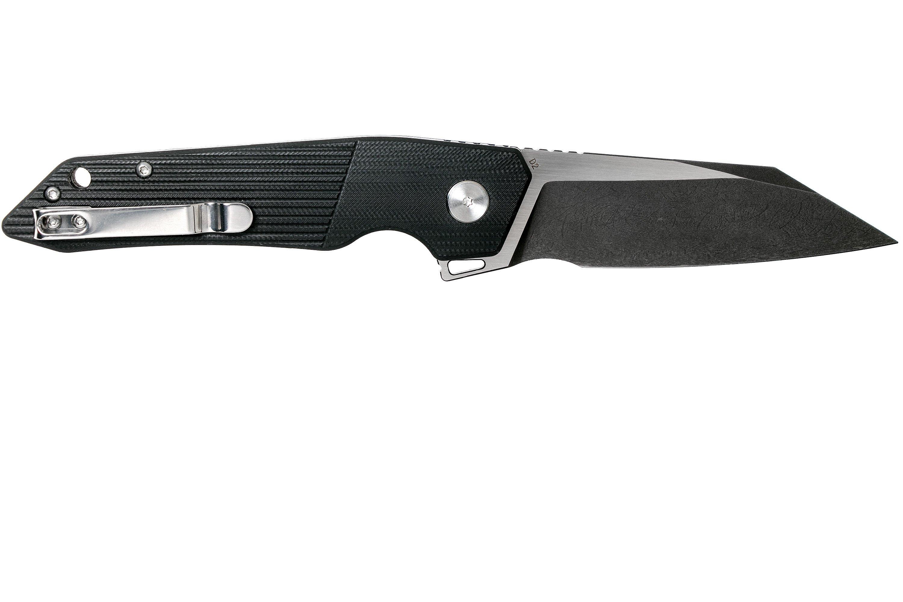 Bestech Barracuda BG15A-2 Black Stonewash satin, Black G10, pocket ...